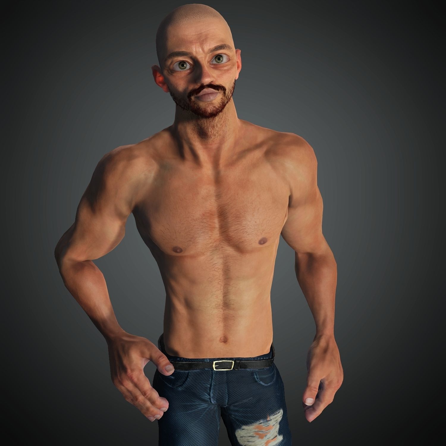 Fighter Cartoon Man Character Blender amaya Iclone 3D model animated ...