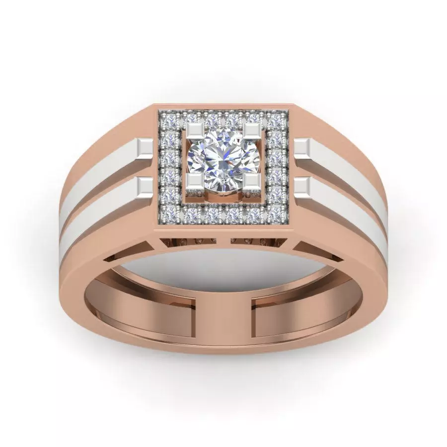 Gents Diamond Ring 3dm render details 3D model 3D printable | CGTrader