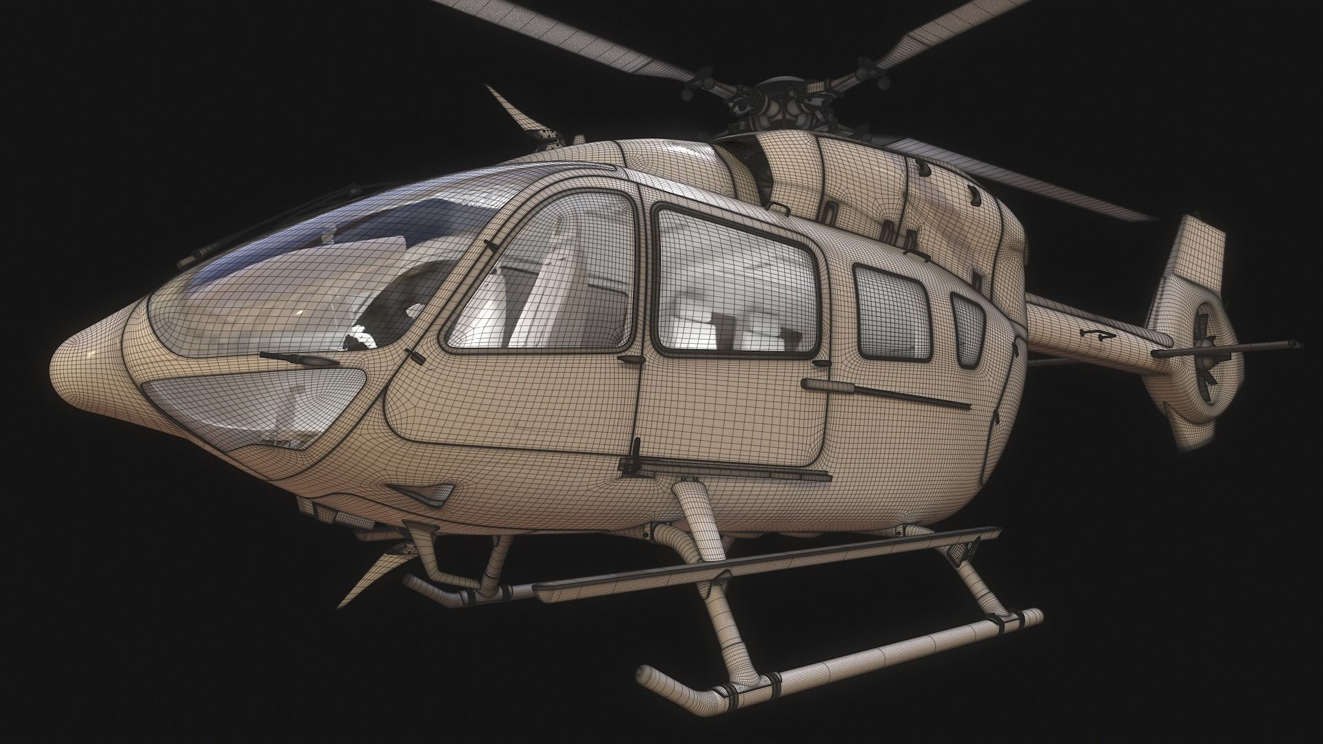 Airbus EC145 3D model rigged | CGTrader