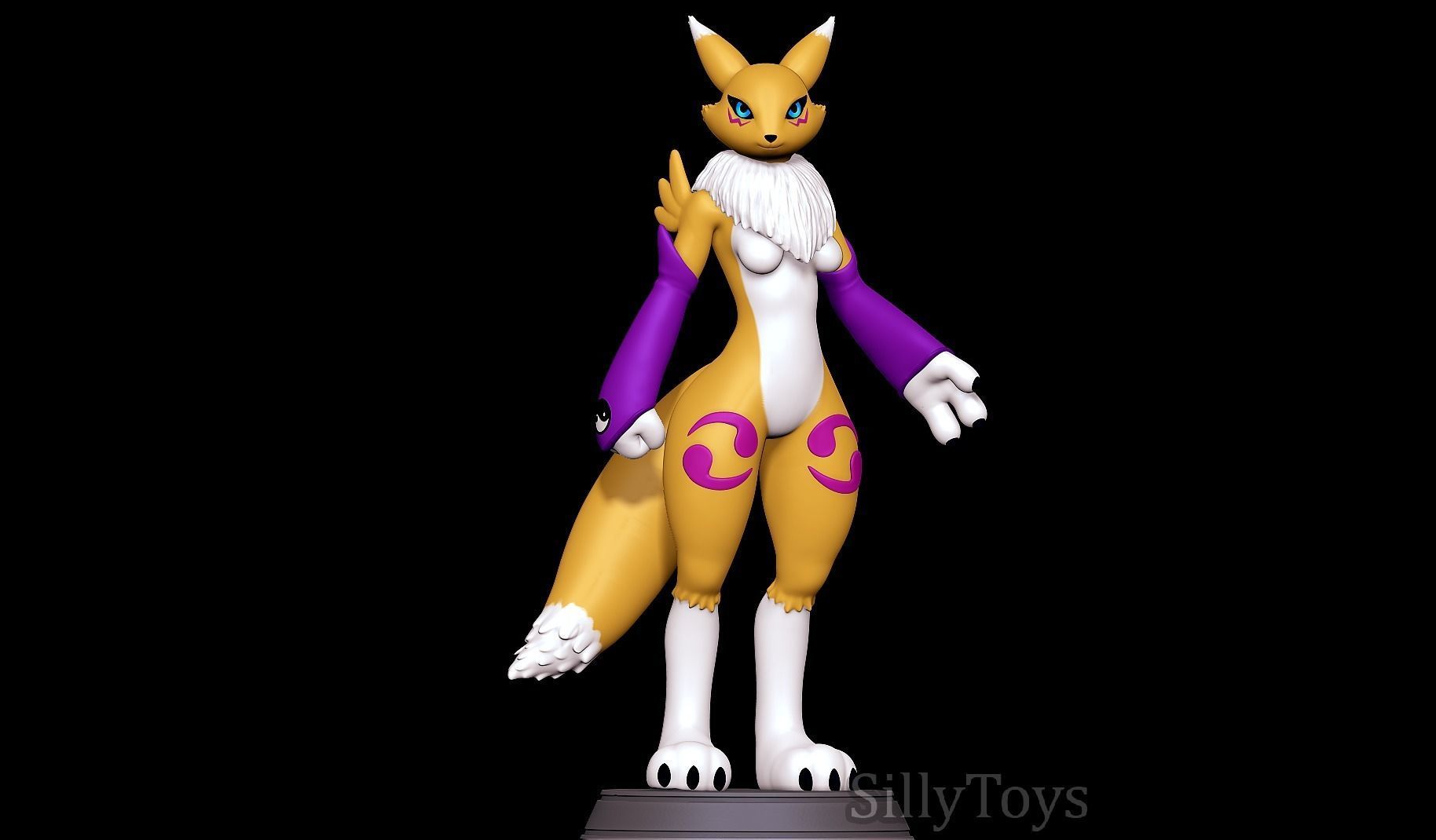 Renamon Digimon 3d Model 3d Printable Cgtrader