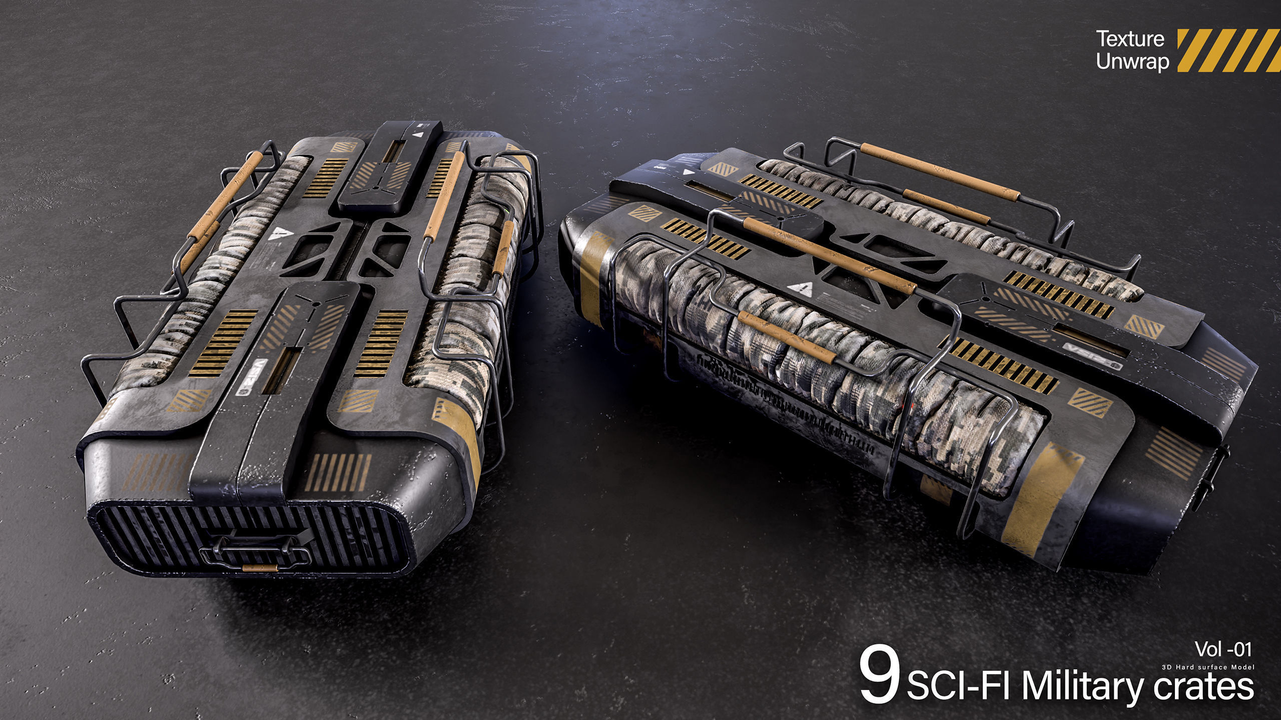 3D model Sci-fi Military Crates VR / AR / low-poly | CGTrader
