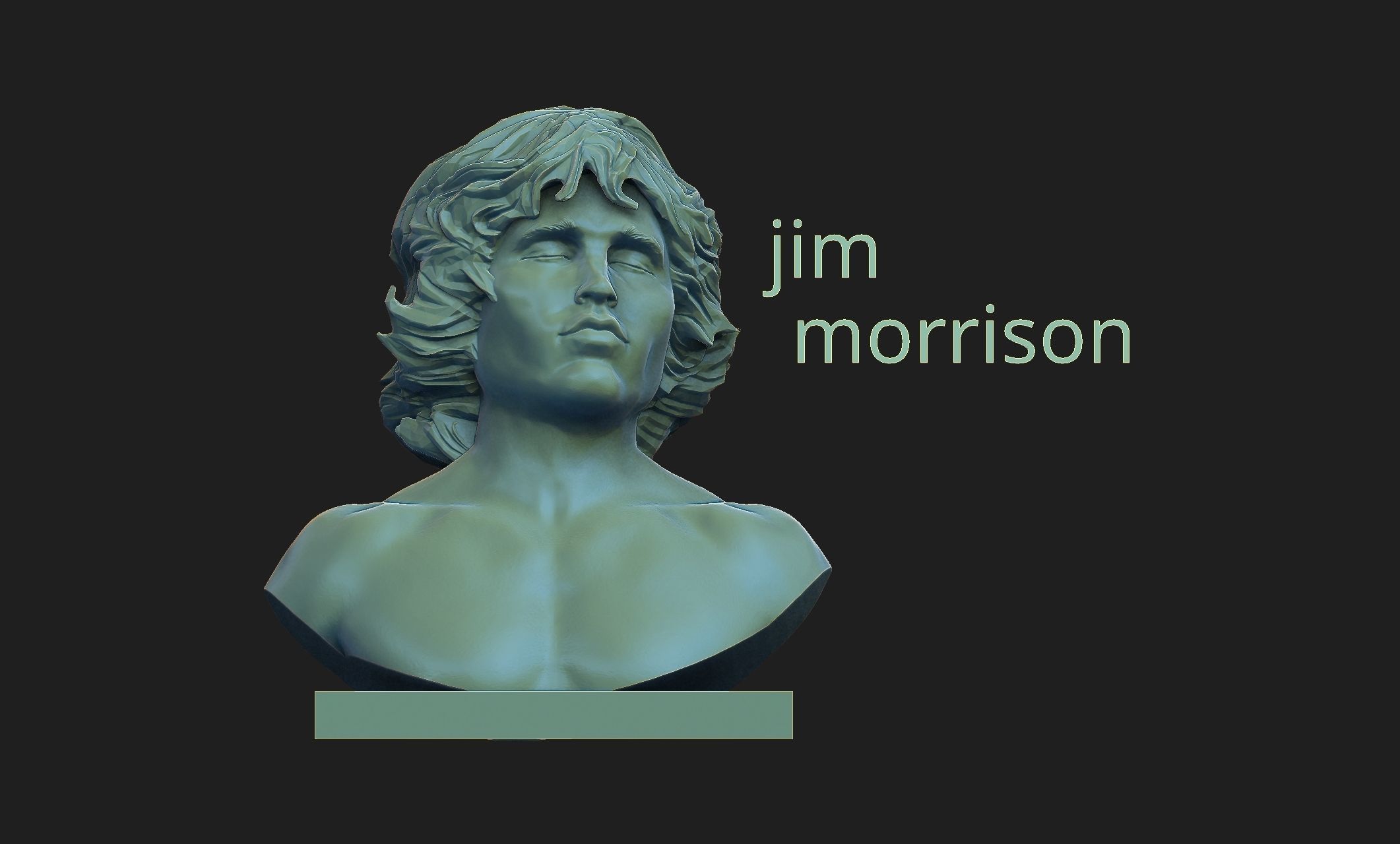 jim morrison 3D model 3D printable | CGTrader