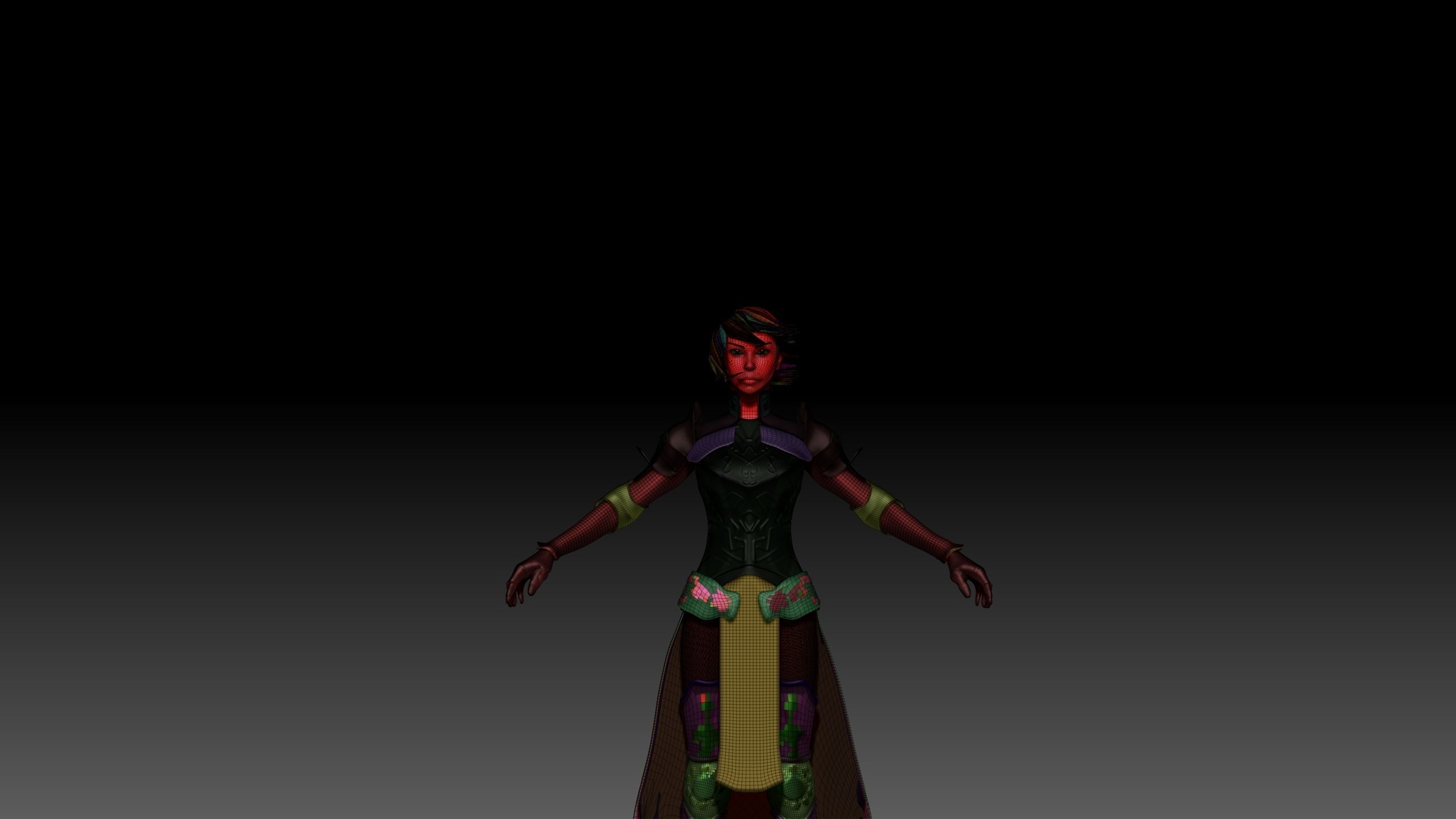 female warrior low poly free VR / AR / low-poly 3D model | CGTrader