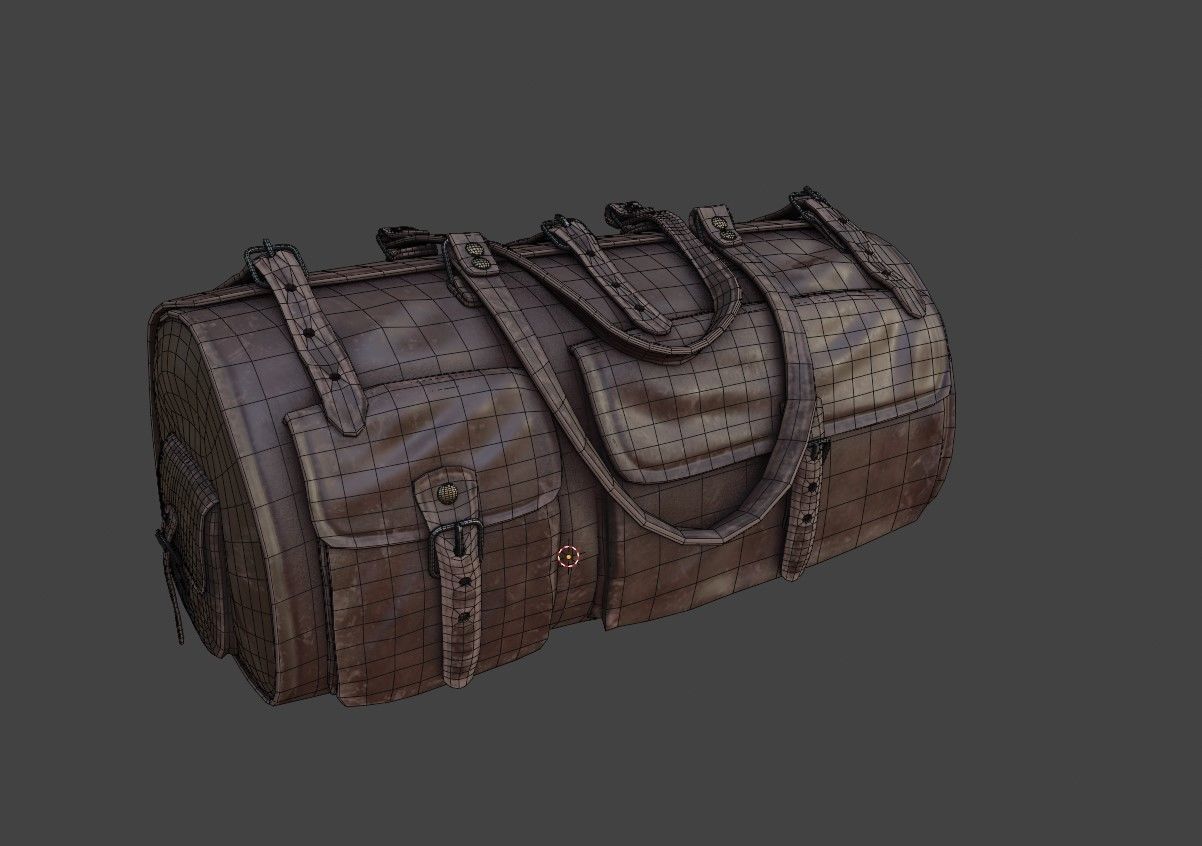 3D model Leather Duffle Bag VR / AR / low-poly | CGTrader