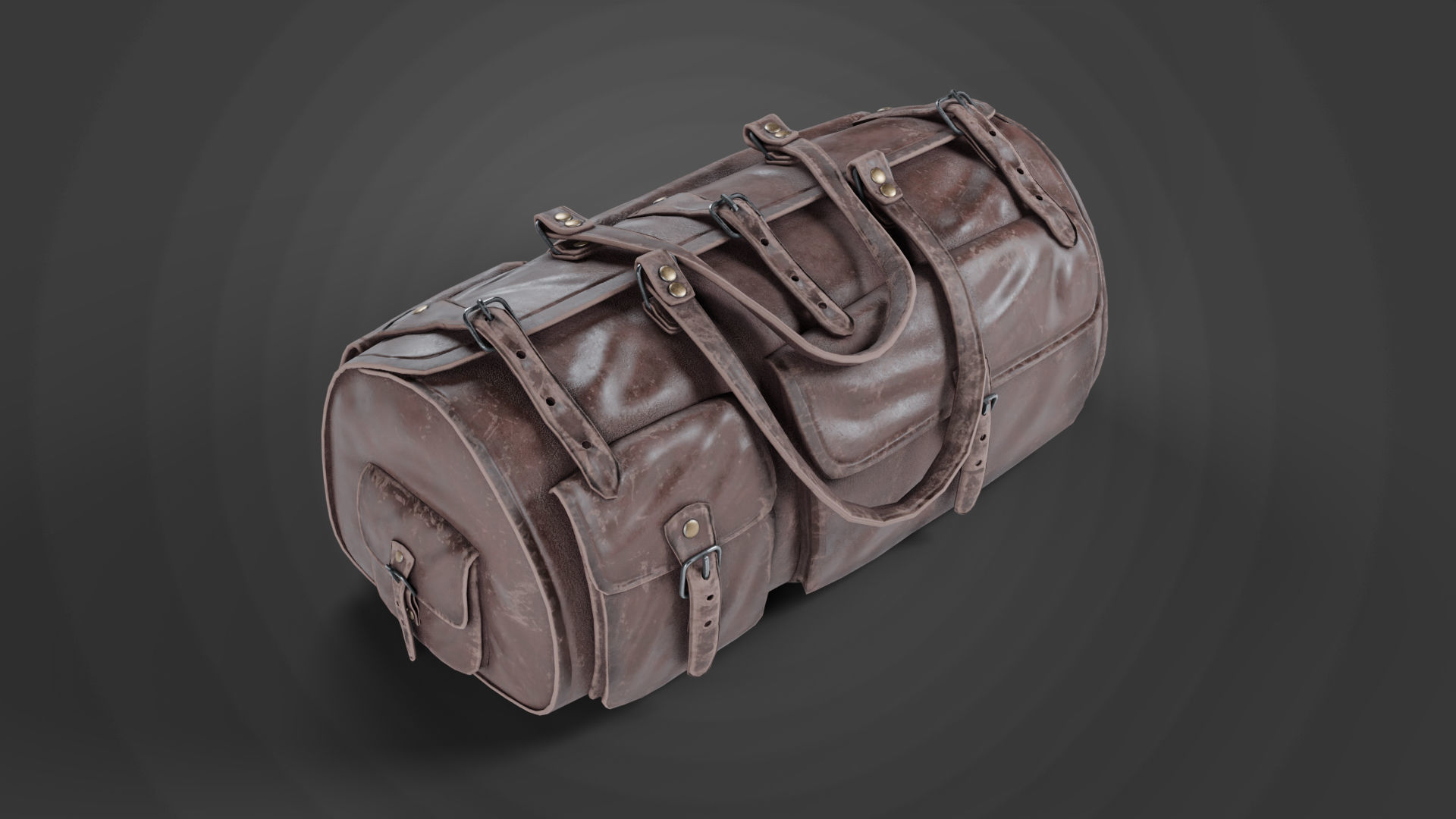 3D model Leather Duffle Bag VR / AR / low-poly | CGTrader