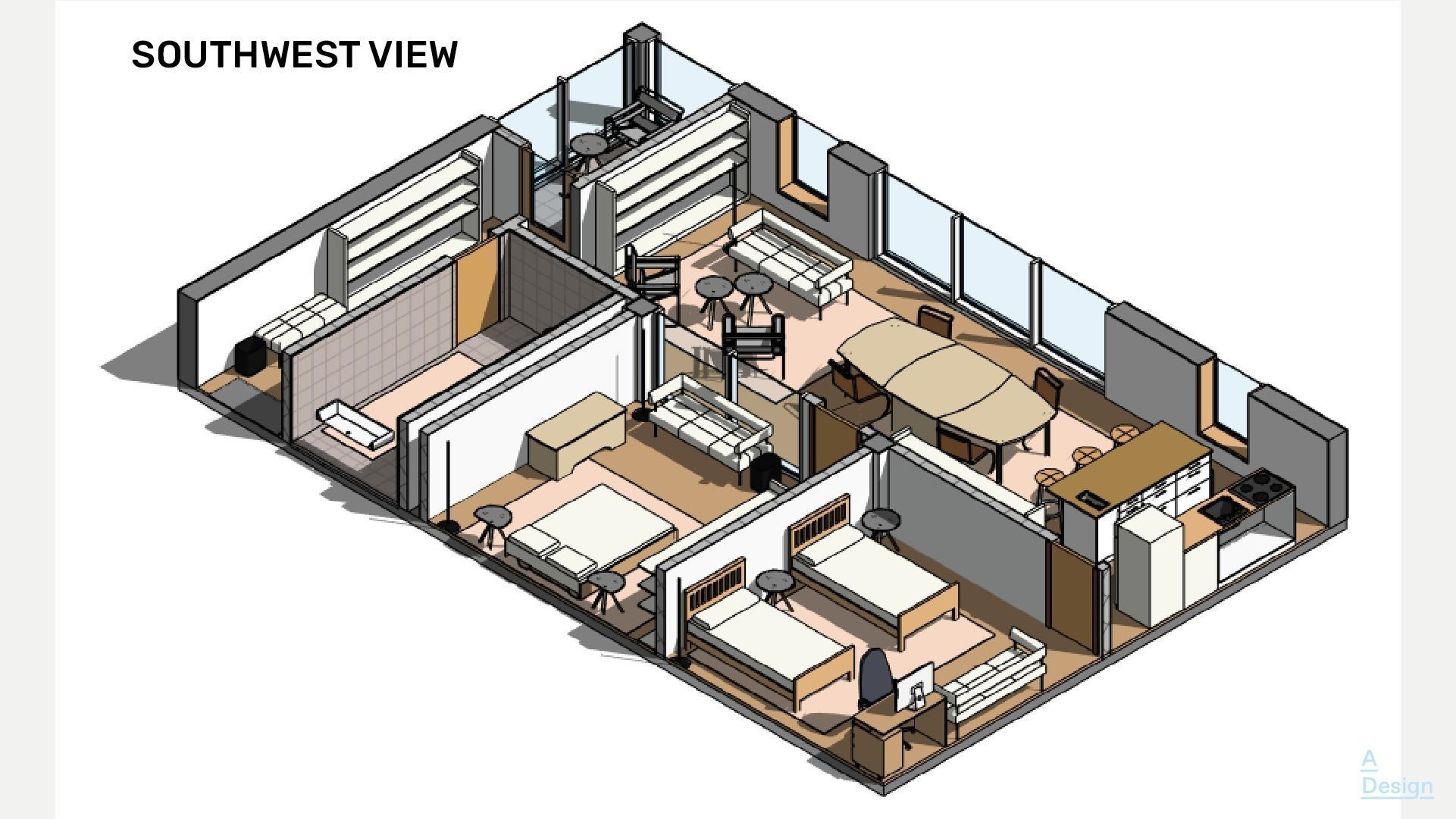 Apartment 100m2 - Revit 3D model | CGTrader