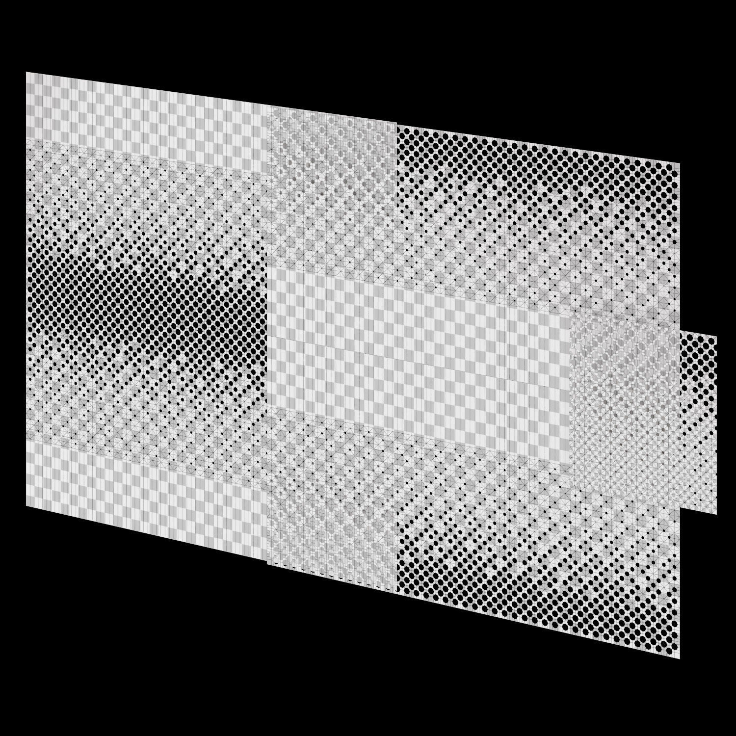 Decorative perforated parametric panel 3D model | CGTrader