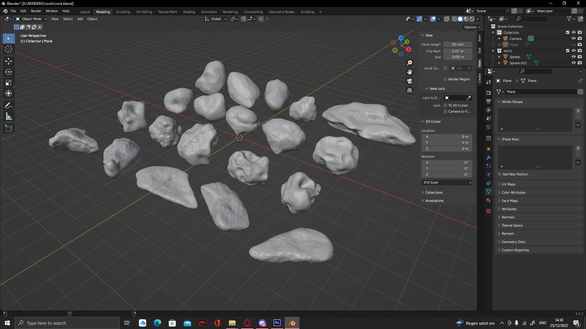 20 rocks asset 3D model | CGTrader