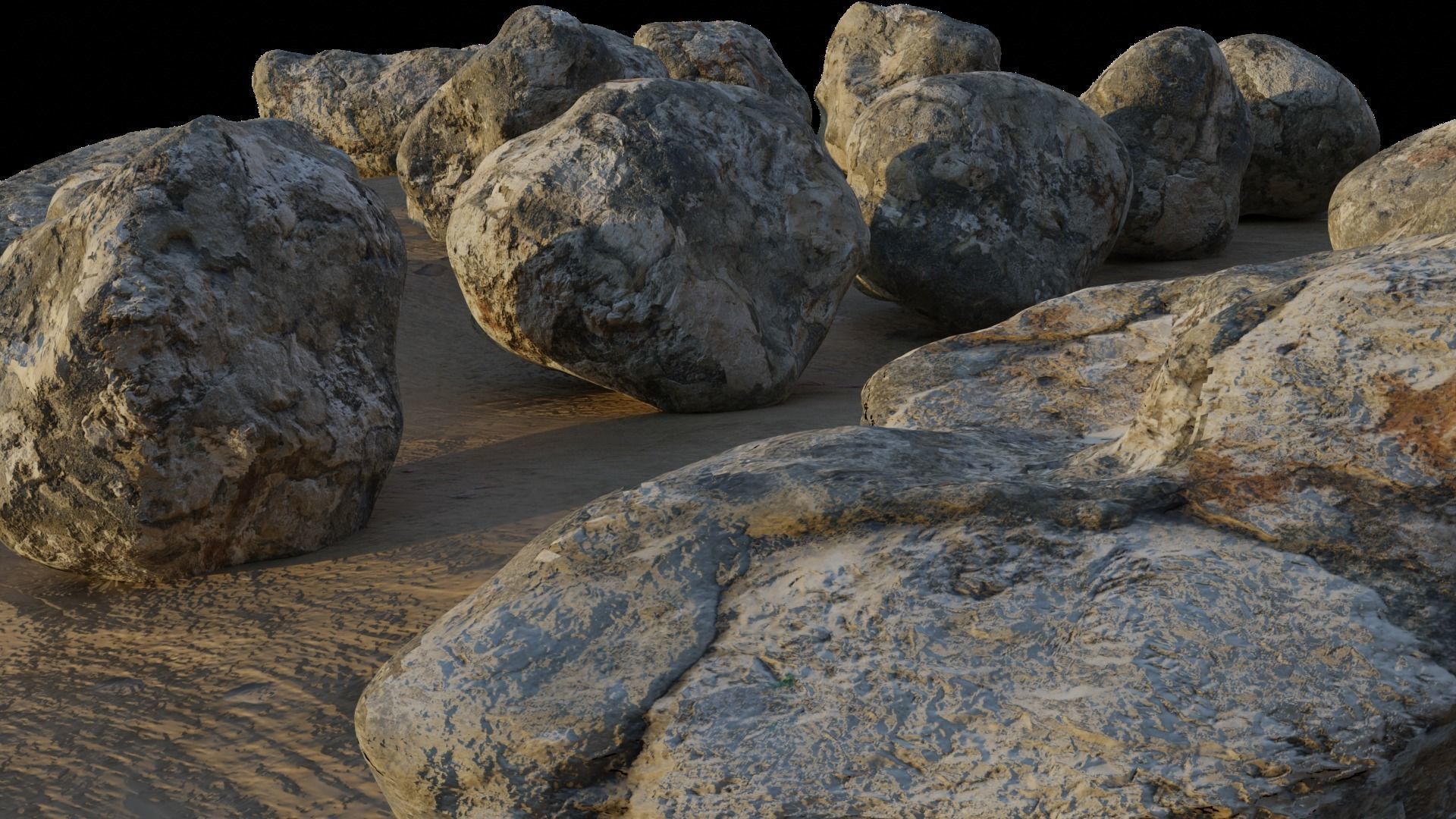 20 rocks asset 3D model | CGTrader