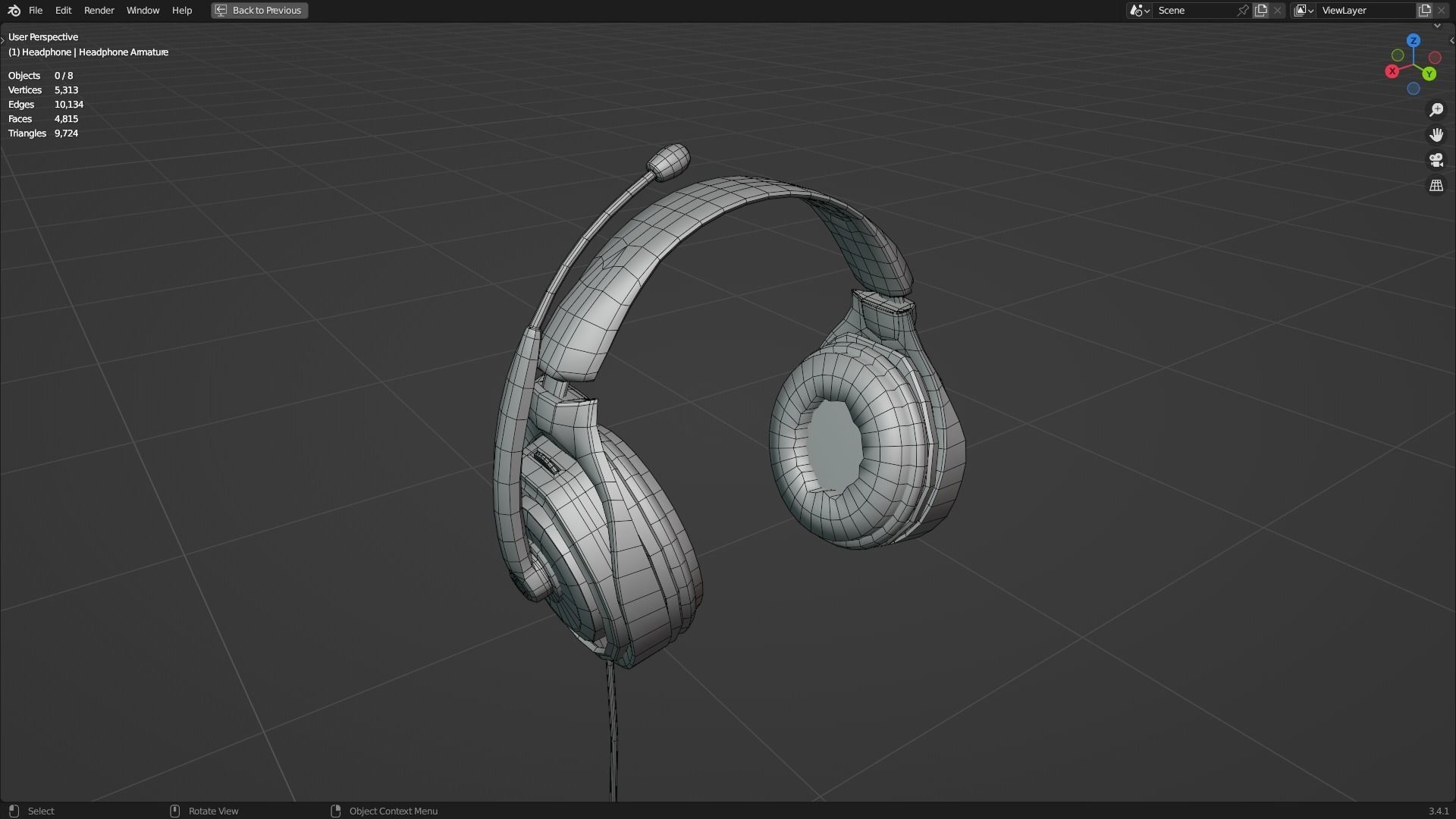 3D model Headphone with Rig VR / AR / low-poly | CGTrader