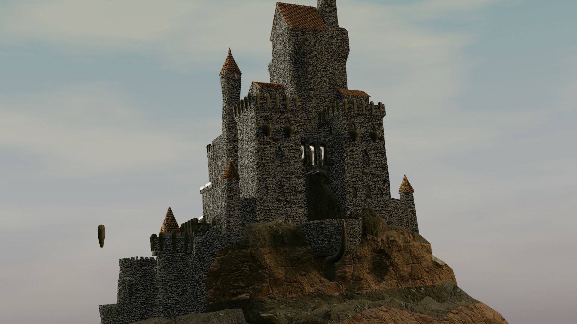 modular castle model free VR / AR / low-poly 3D model | CGTrader