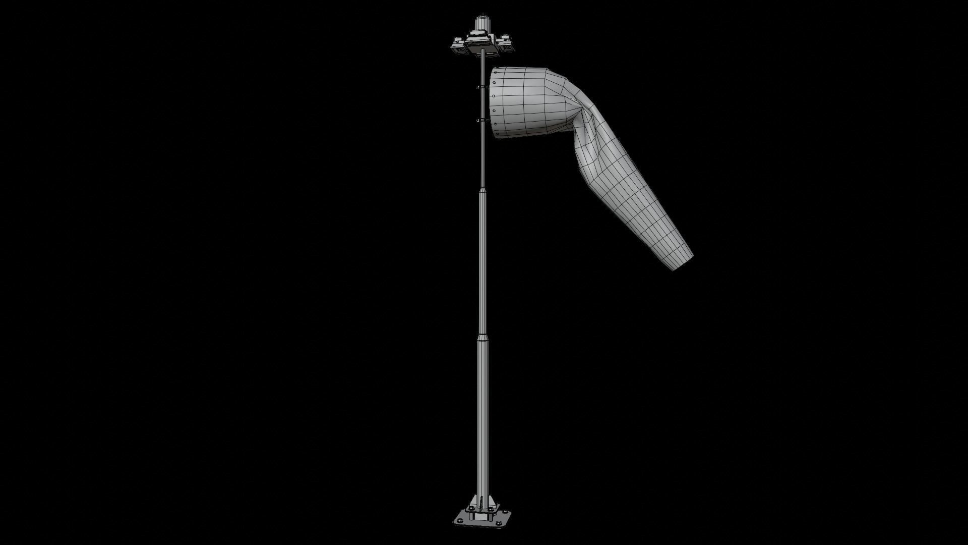 Windsock wind sock on pole 3D model | CGTrader