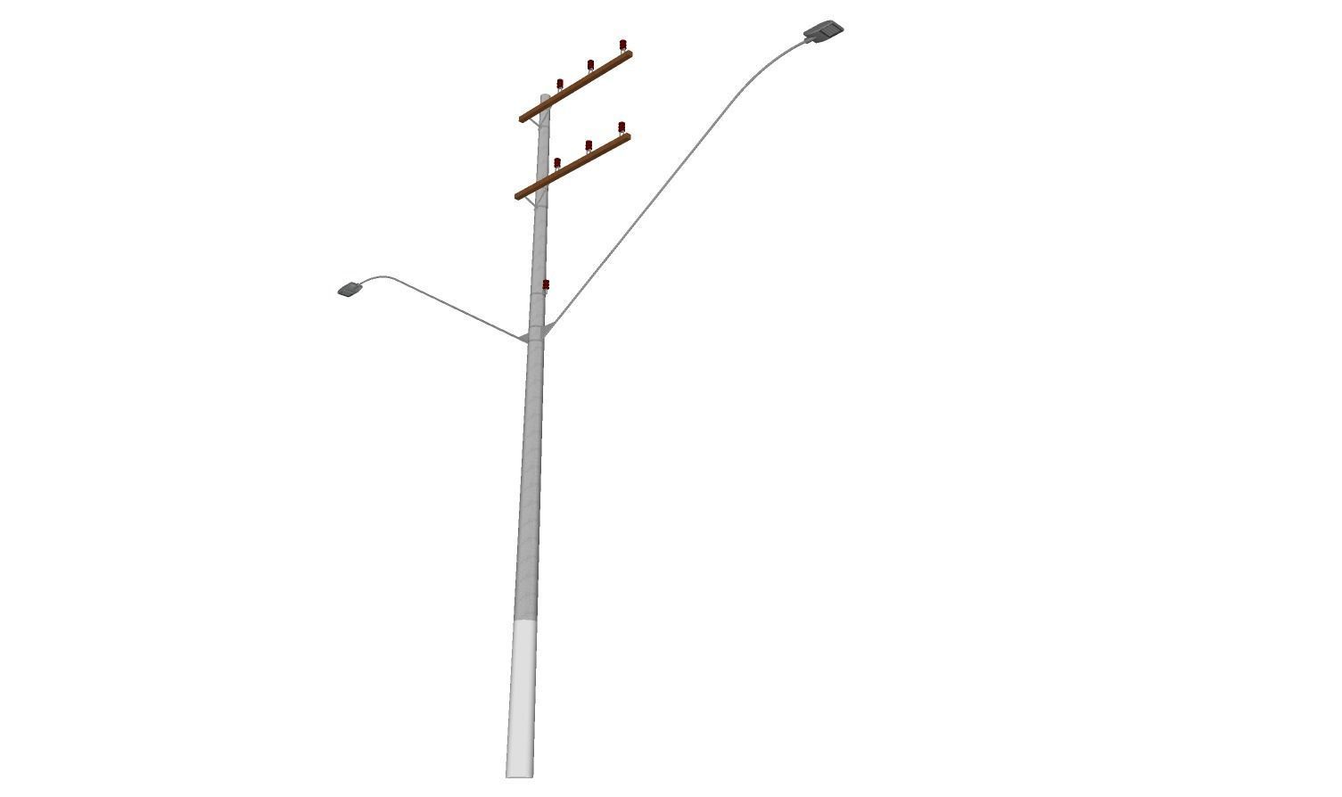 Concrete Lamp Post - Light Pole - Light Post - Street Light 29 3D model ...