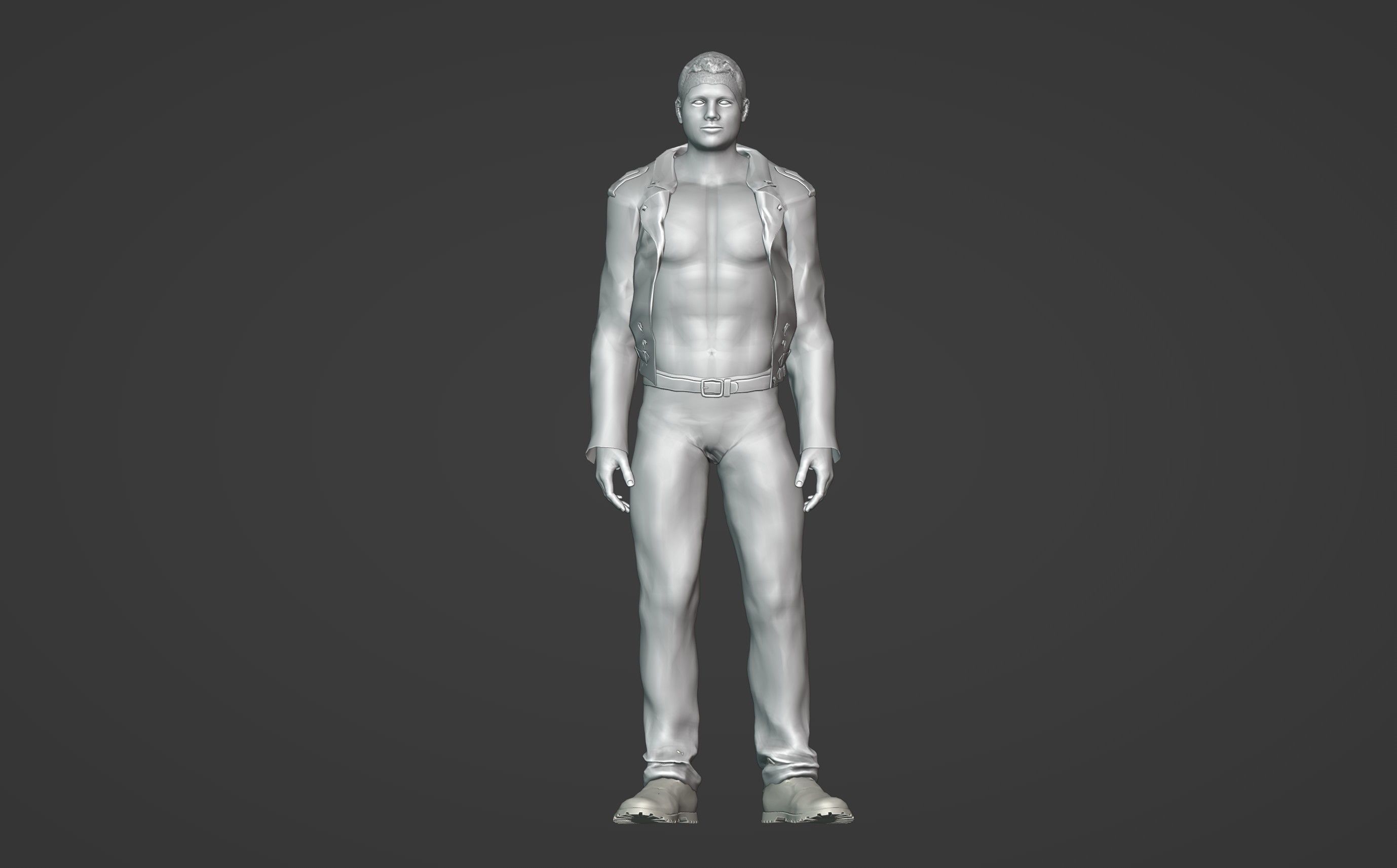 Brutal man in a jacket 3D model | CGTrader