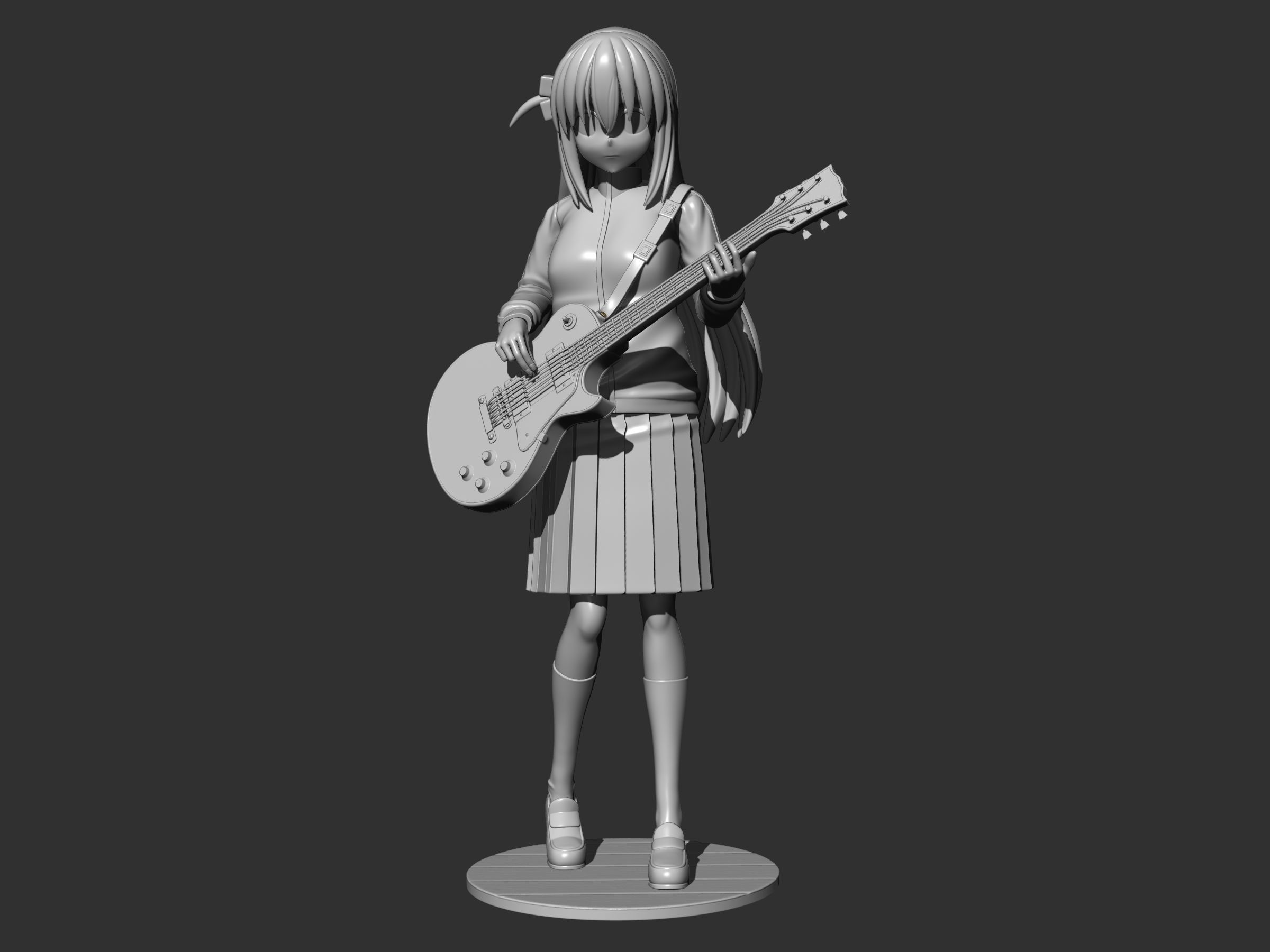 Gotou Hitori bocchi the rock figure 3d 3D model 3D printable | CGTrader