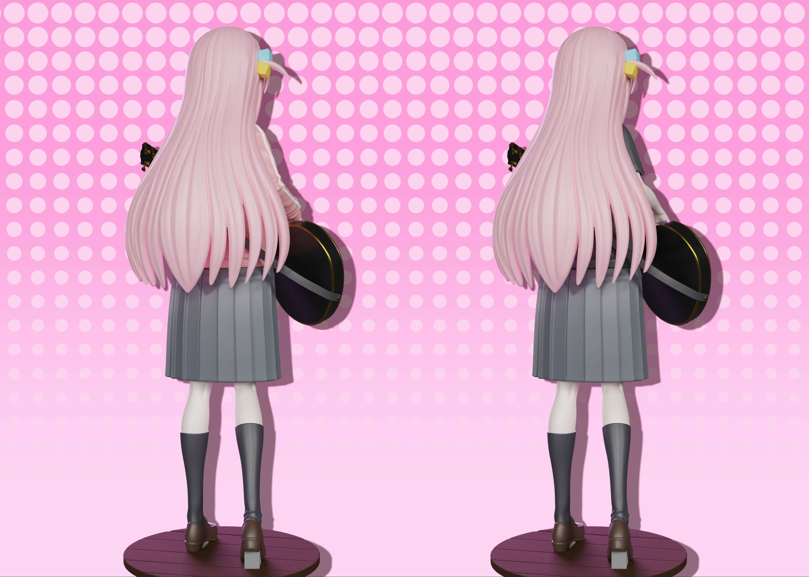 Gotou Hitori bocchi the rock figure 3d 3D model 3D printable | CGTrader