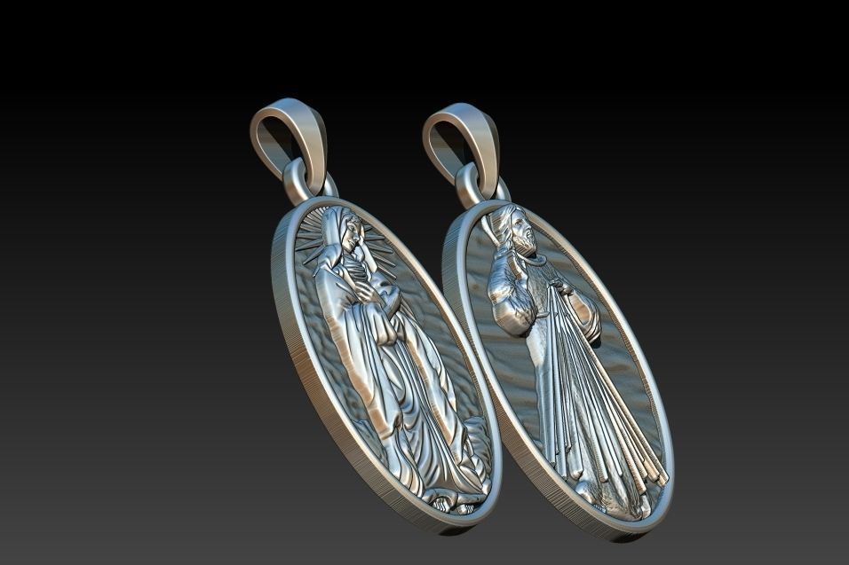 The Divine Mercy - Jesus and Mother of Mercy 3D model 3D printable ...