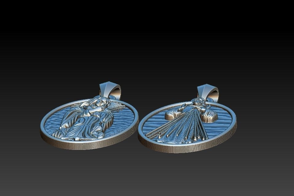 The Divine Mercy - Jesus and Mother of Mercy 3D model 3D printable ...