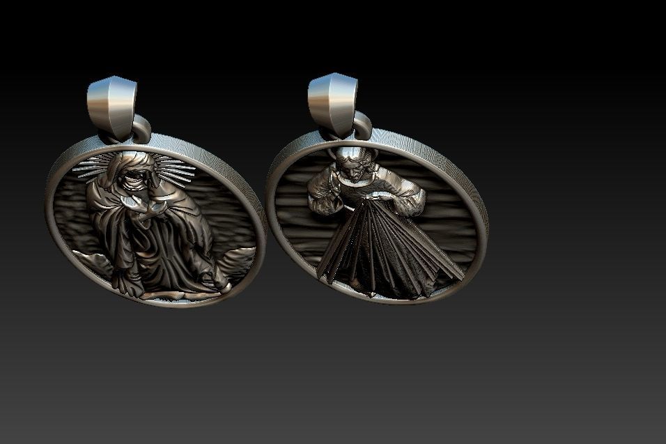 The Divine Mercy - Jesus and Mother of Mercy 3D model 3D printable ...