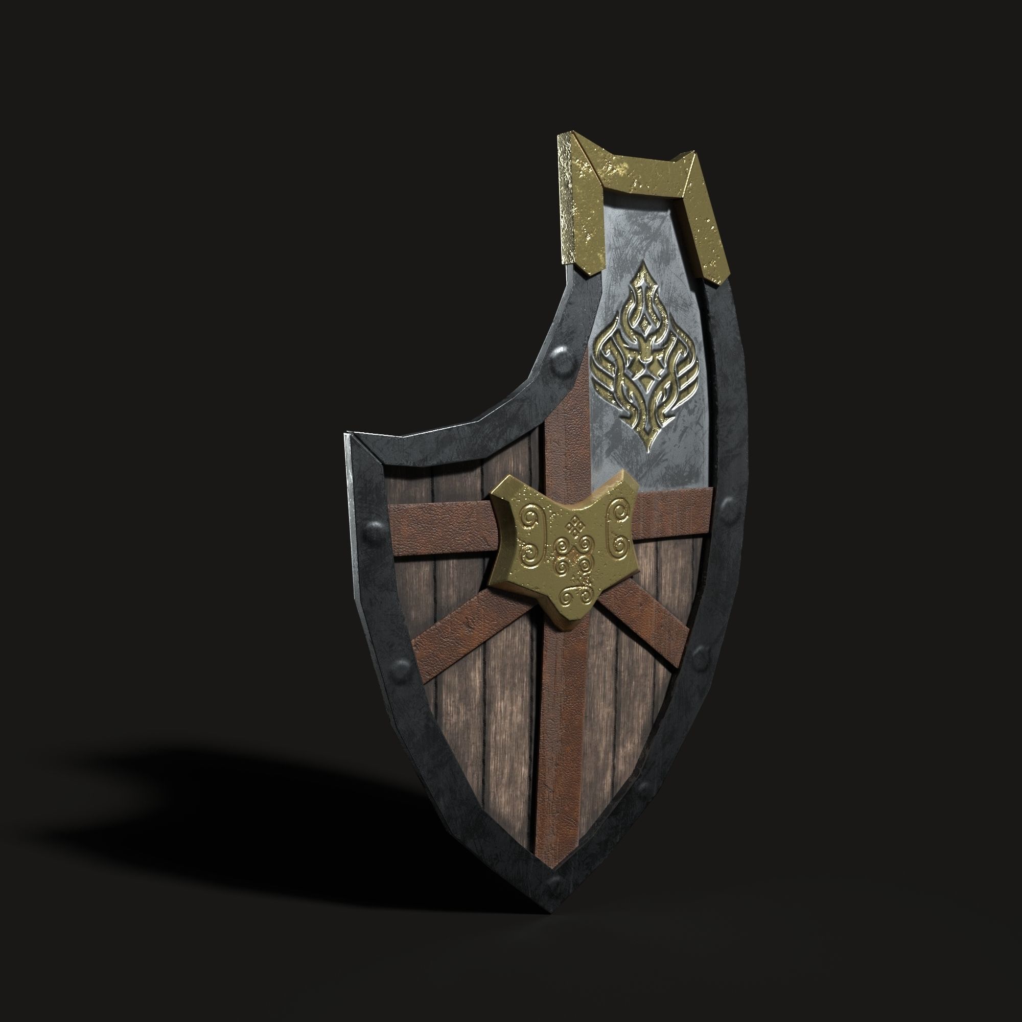 3D model Wardens Dwarf Shield Lowpoly VR / AR / low-poly | CGTrader