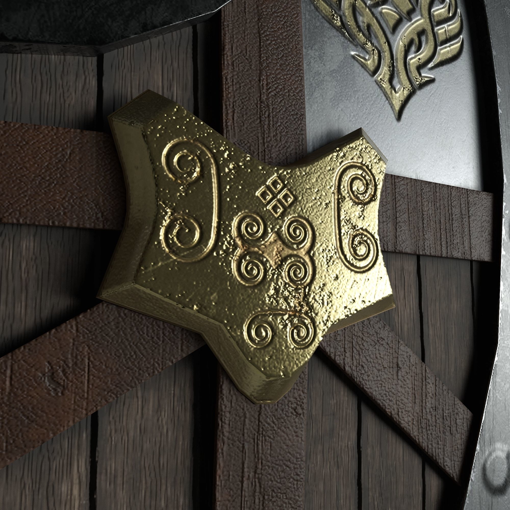 3D model Wardens Dwarf Shield Lowpoly VR / AR / low-poly | CGTrader