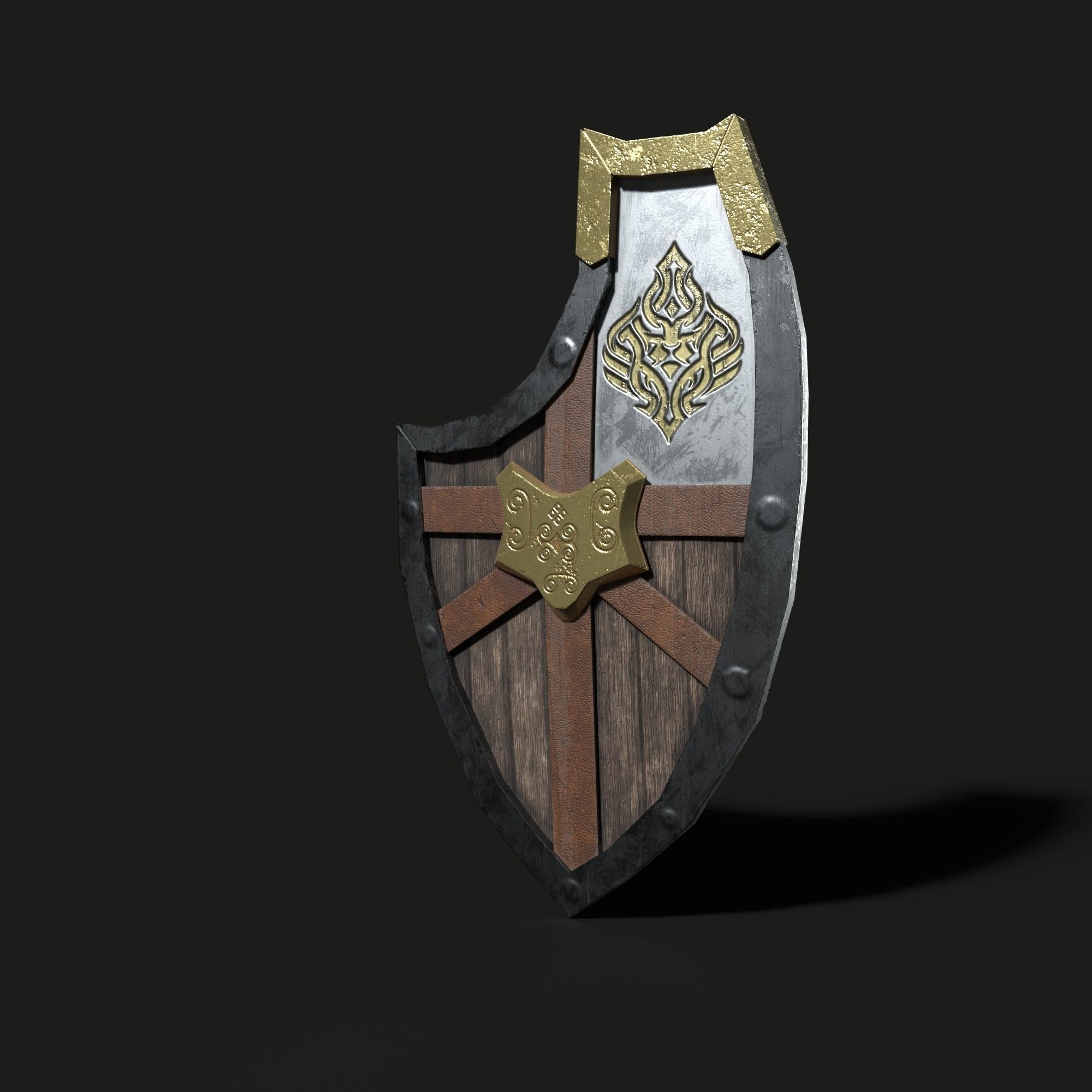 3D model Wardens Dwarf Shield Lowpoly VR / AR / low-poly | CGTrader