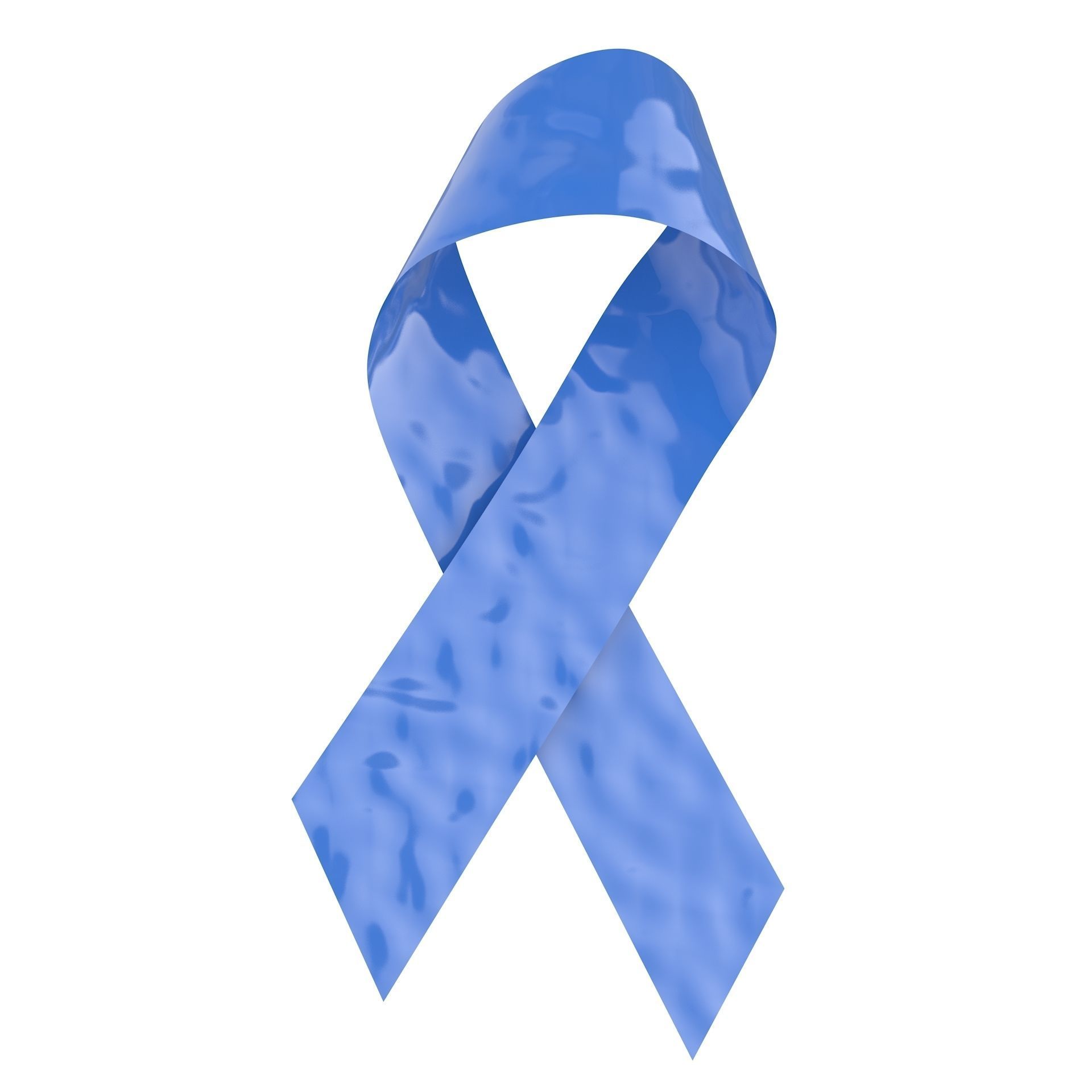 Blue Ribbon Awareness Symbol 3D model | CGTrader