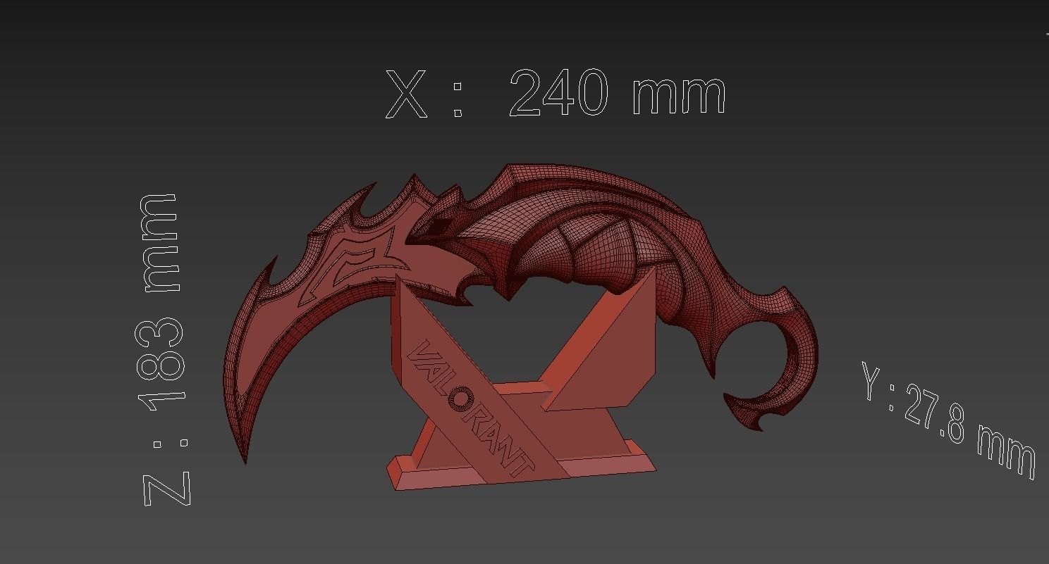 VALORANT Reaver 2 Karambit 3D model 3D printable | CGTrader