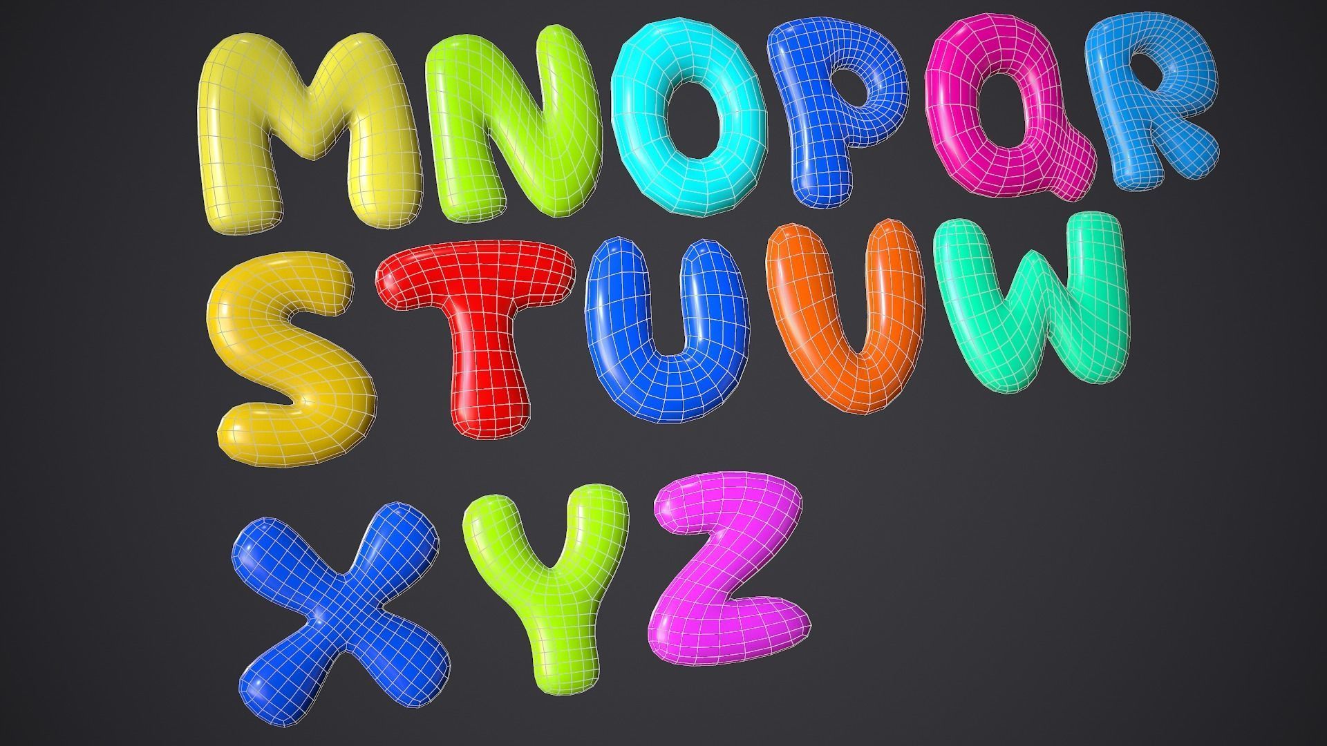 3D model Cartoon Alphabet VR / AR / low-poly | CGTrader