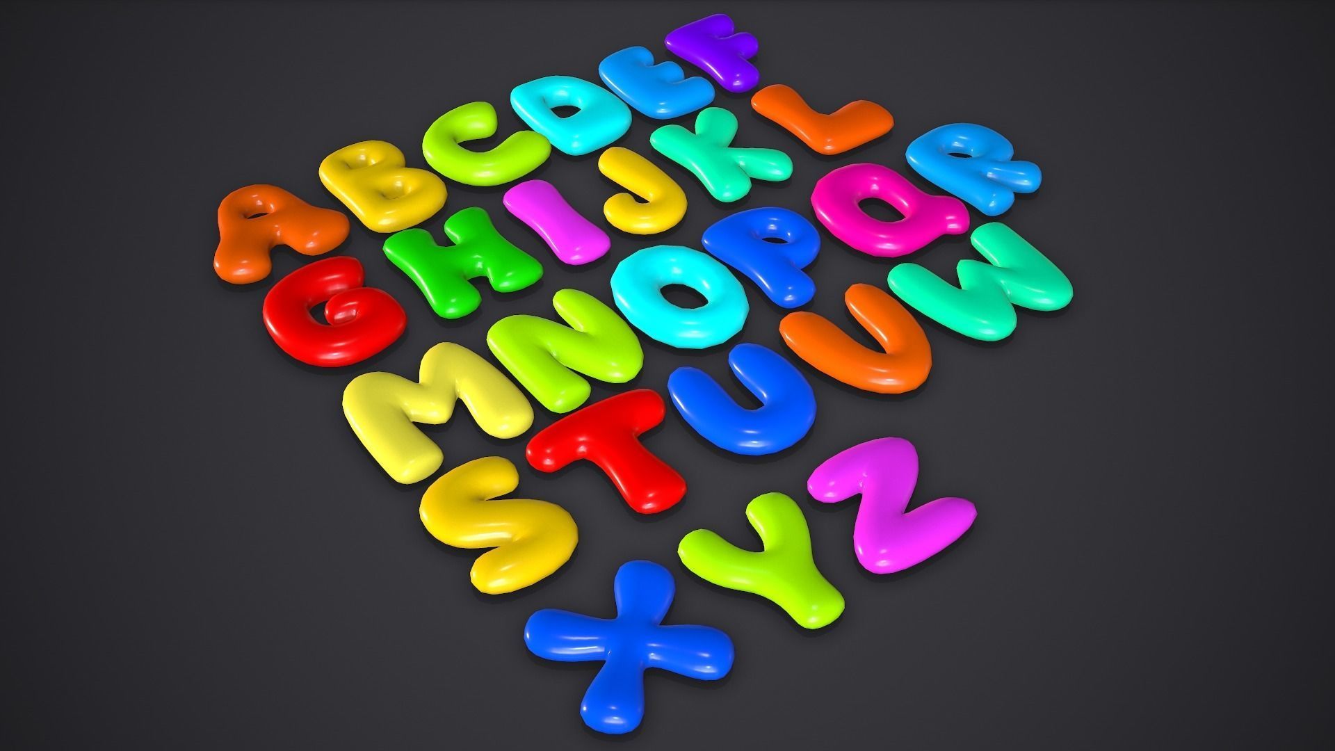 3D model Cartoon Alphabet VR / AR / low-poly | CGTrader