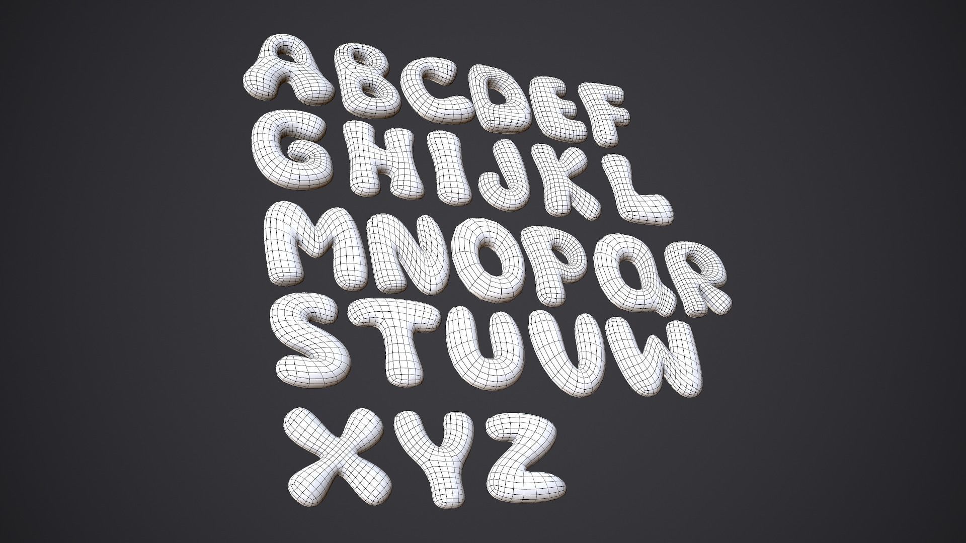 3D model Cartoon Alphabet VR / AR / low-poly | CGTrader
