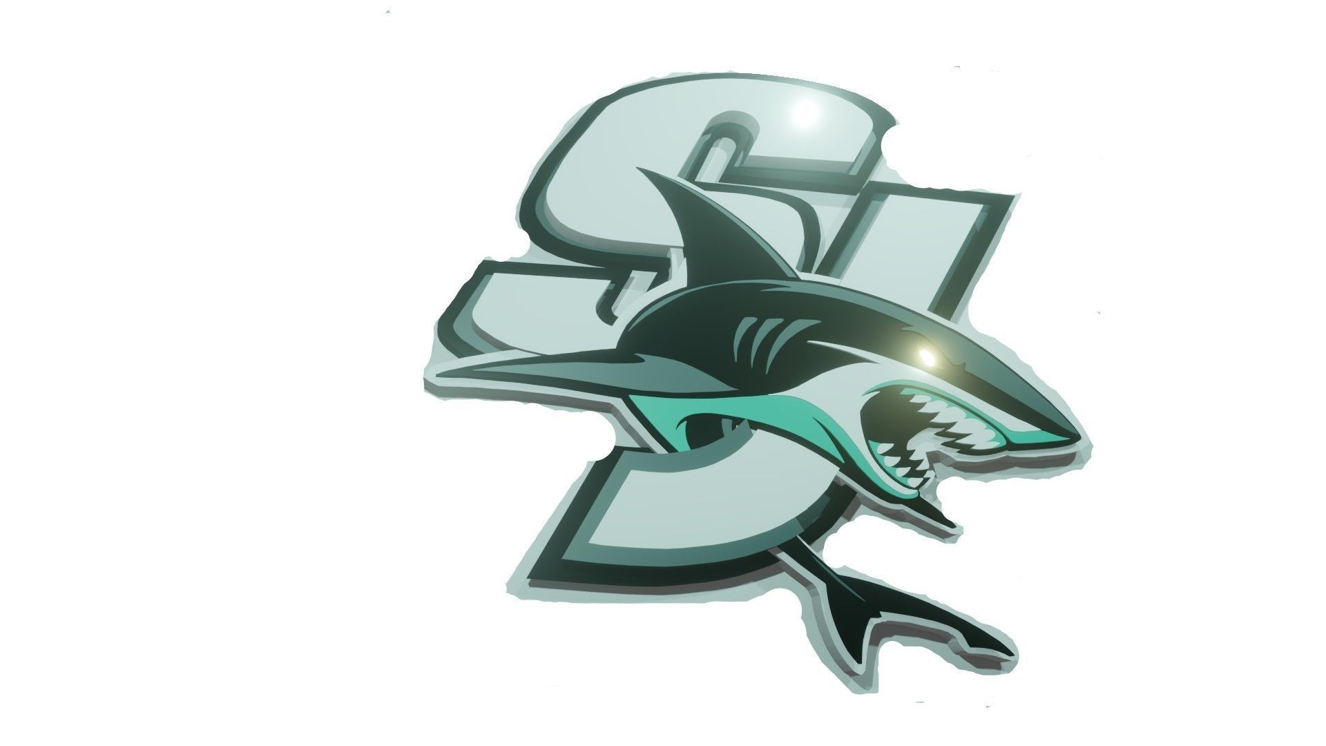 Sharks - San Jose logo with SJ 3D model | CGTrader