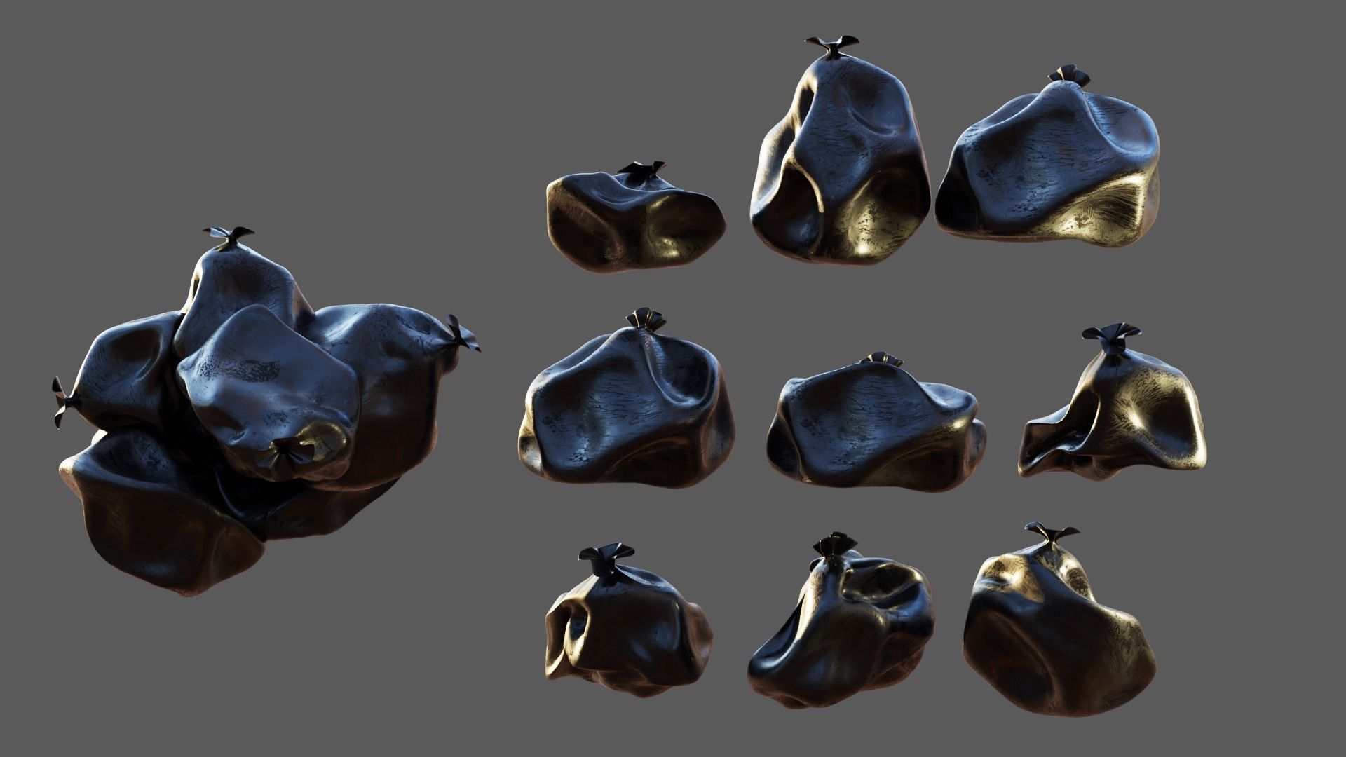 Trash bag asset 3D model | CGTrader