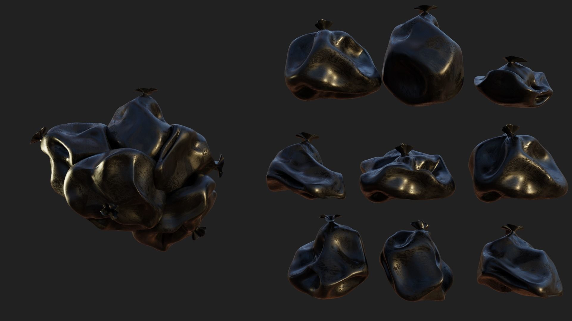 Trash bag asset 3D model | CGTrader