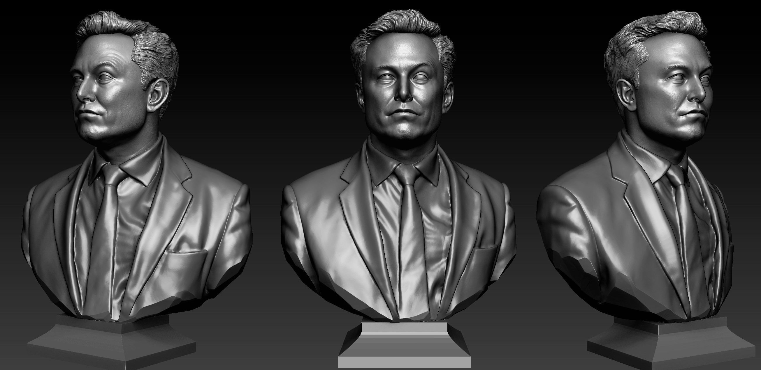 Elon Musk Bust 3D model 3D printable | CGTrader