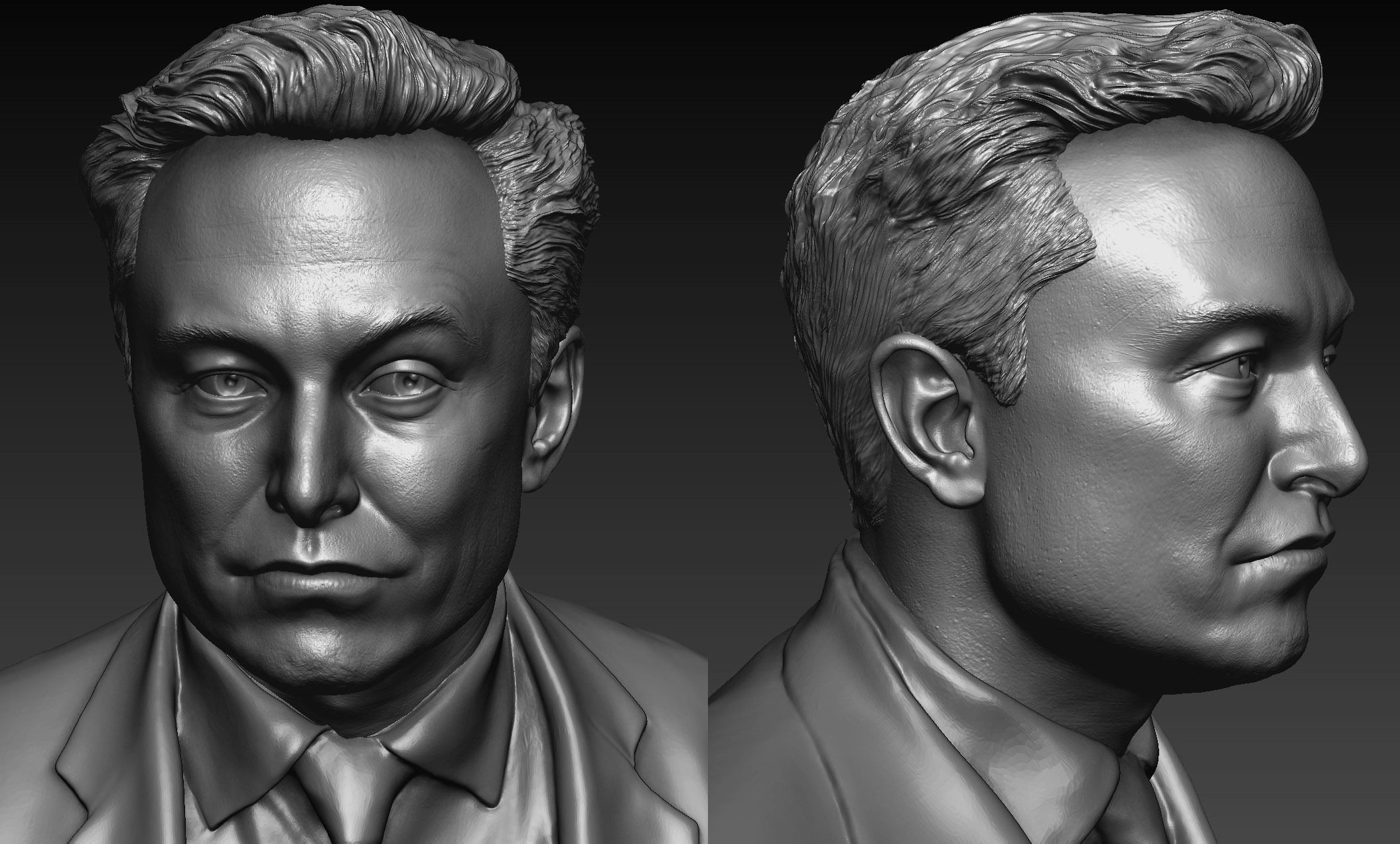 Elon Musk Bust 3D model 3D printable | CGTrader