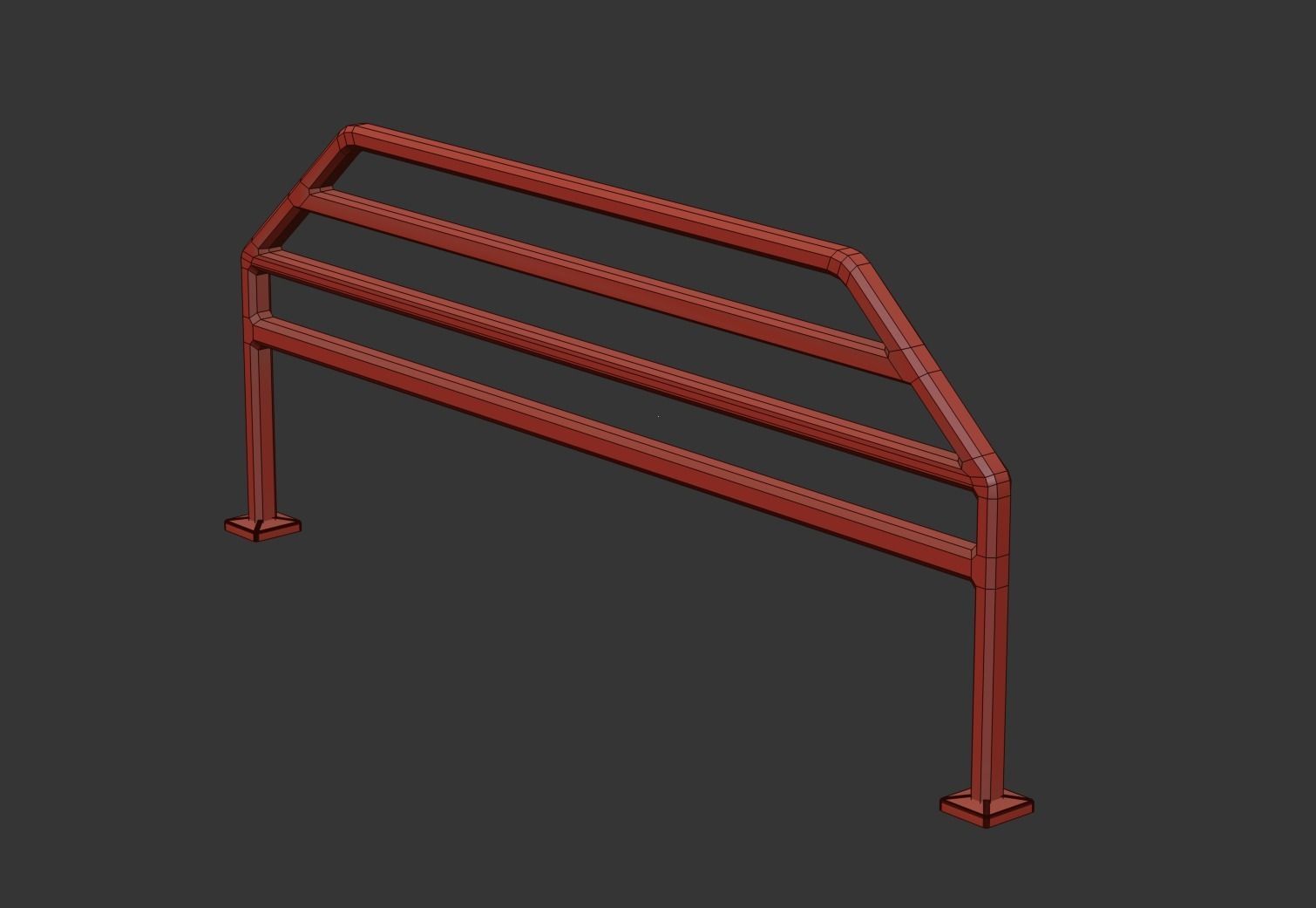 Cyberpunk style street fences and barriers 3D model | CGTrader