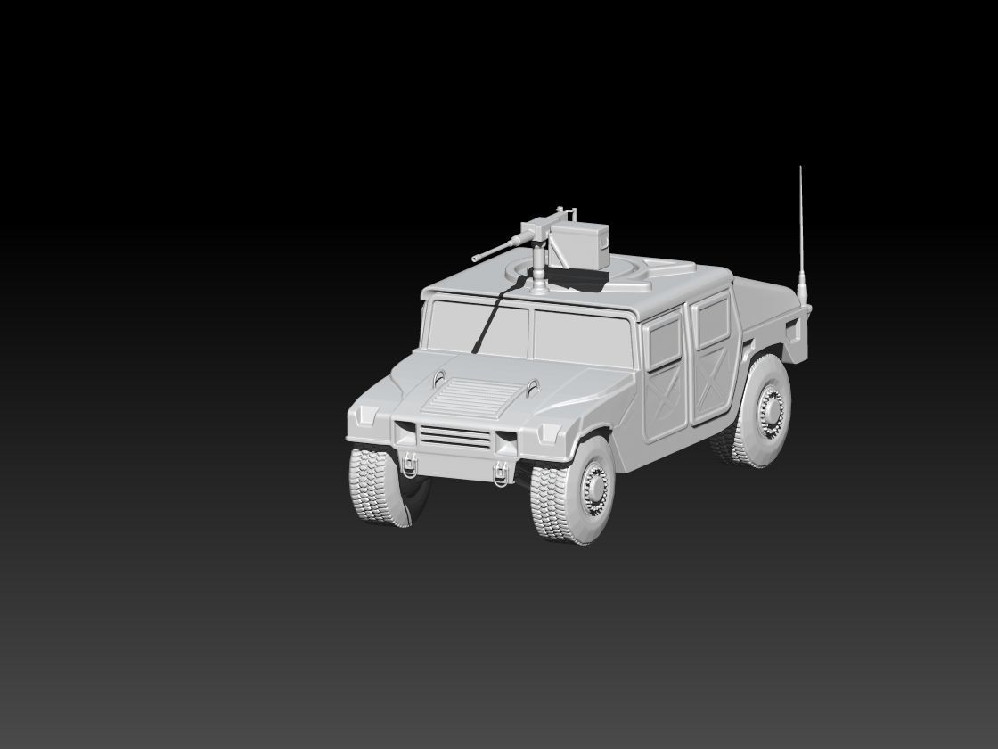 Humvee Hummer Military Vechicle 3D model 3D printable | CGTrader
