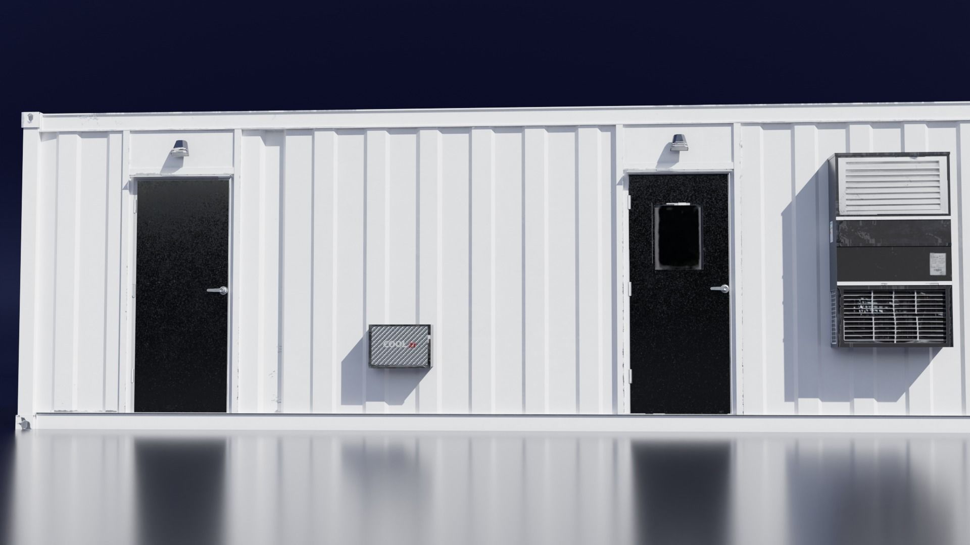 3D model shipping container laboratory or Conex VR / AR / low-poly ...