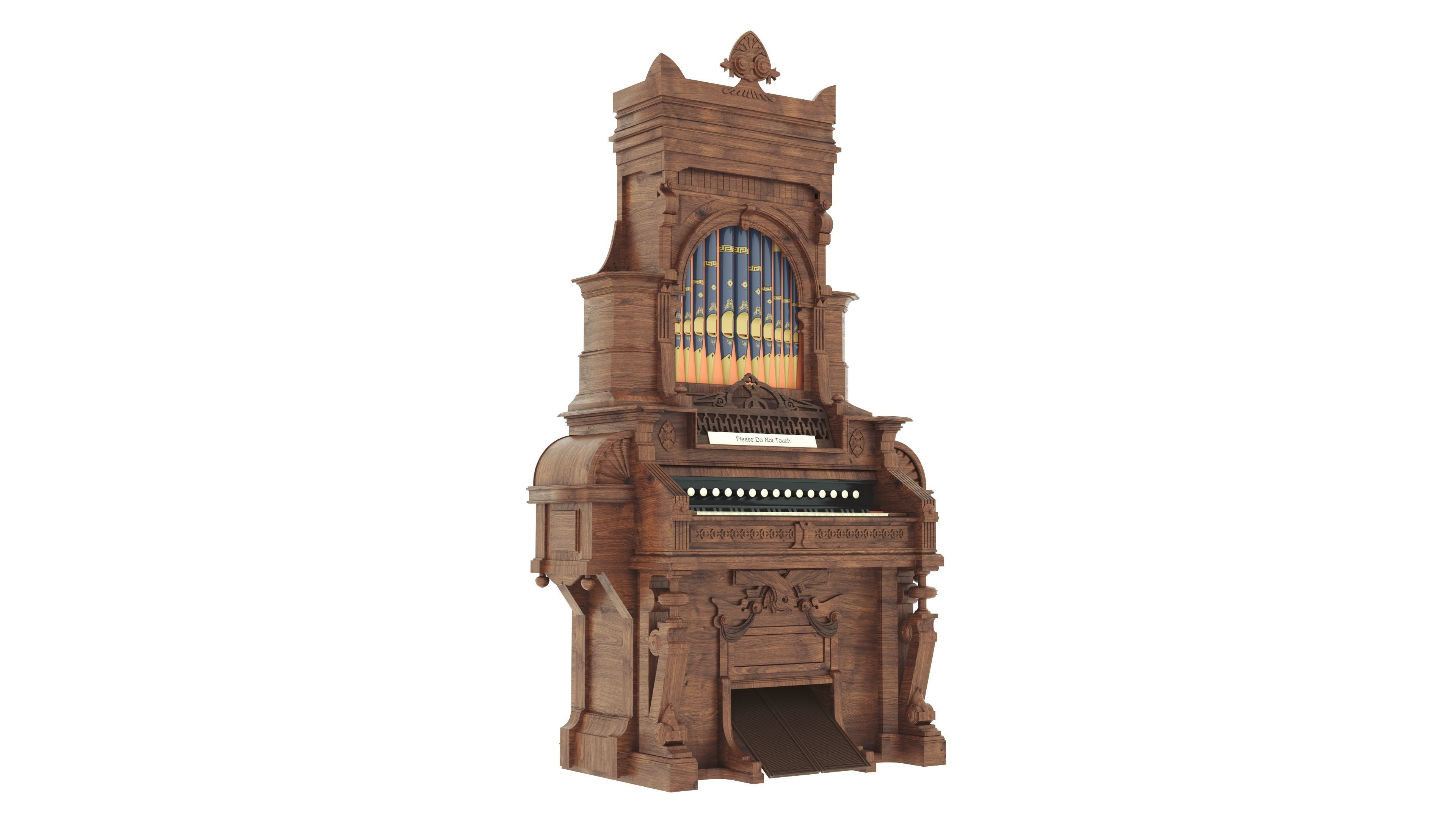 Estey Boudoir Organ with pipe top 3D model | CGTrader