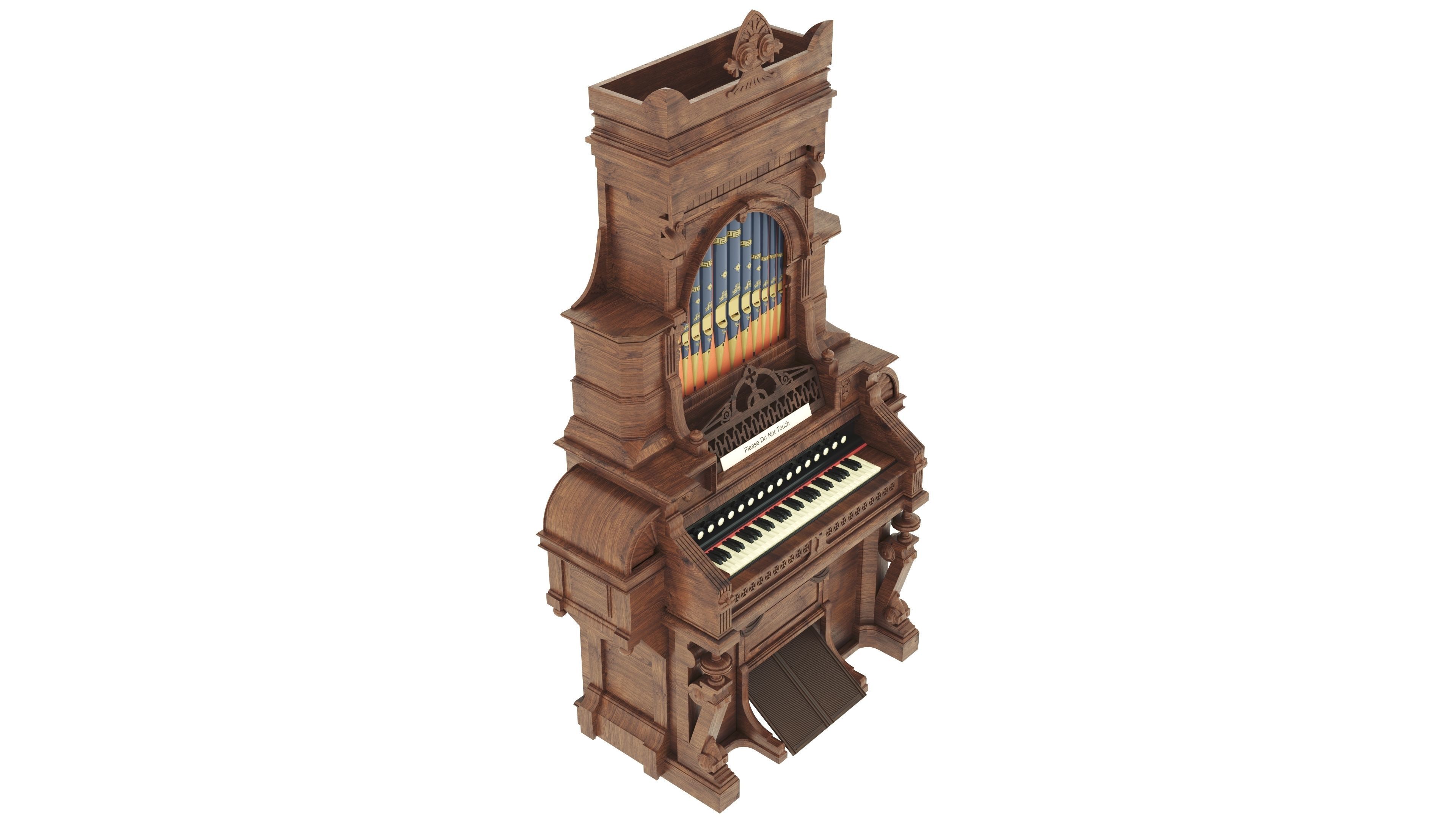 Estey Boudoir Organ with pipe top 3D model | CGTrader