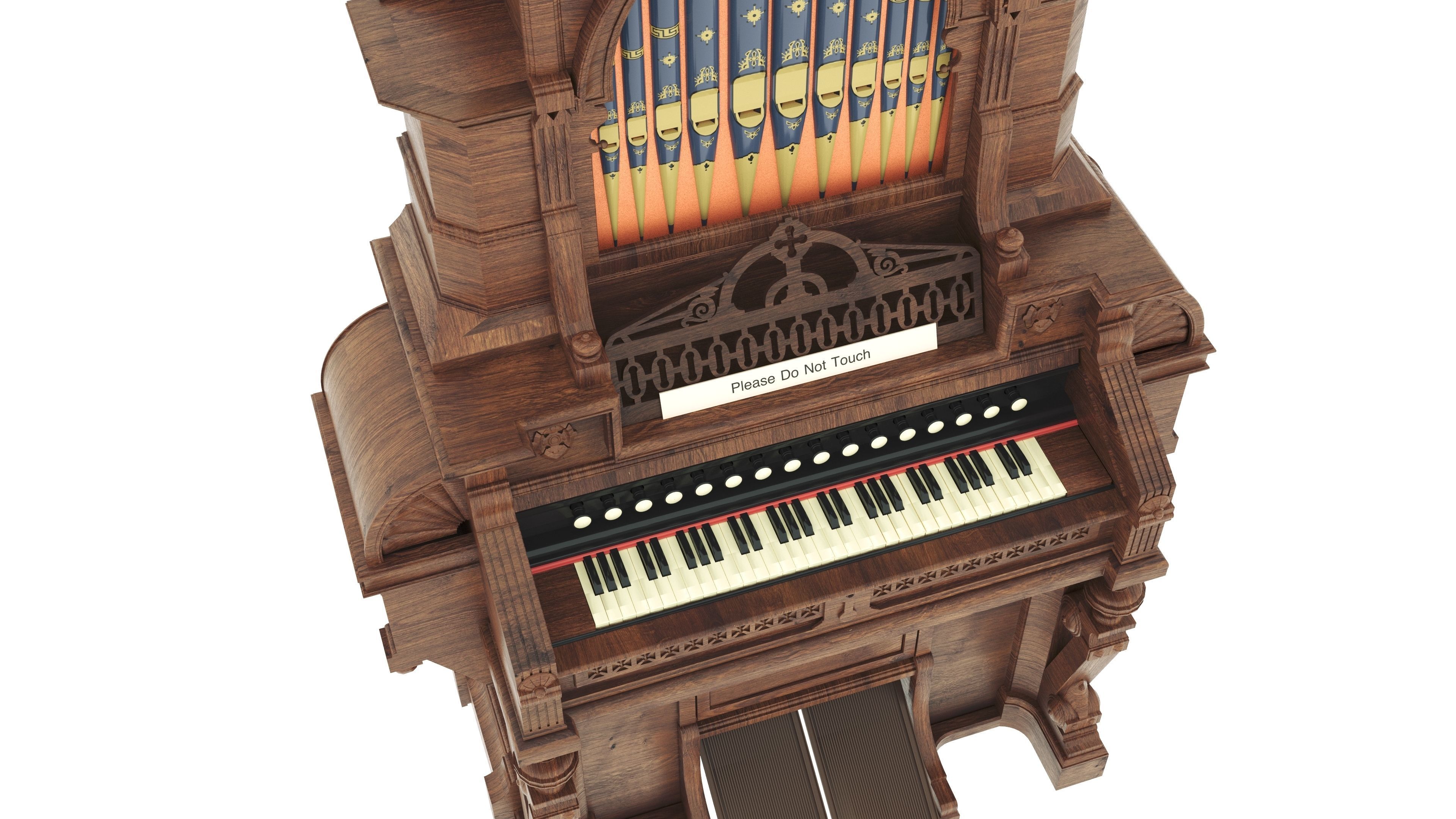 Estey Boudoir Organ with pipe top 3D model | CGTrader