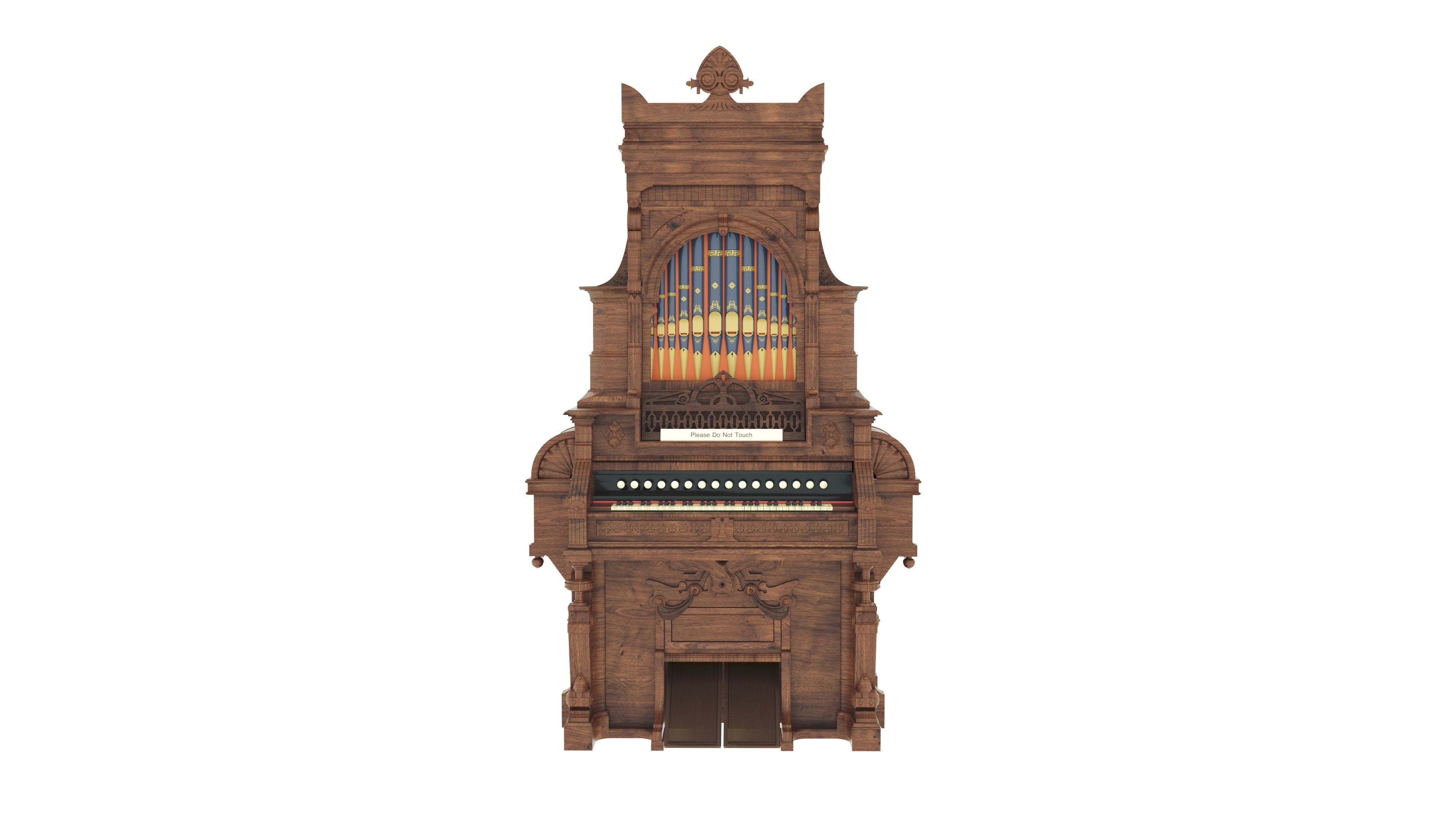 Estey Boudoir Organ with pipe top 3D model | CGTrader