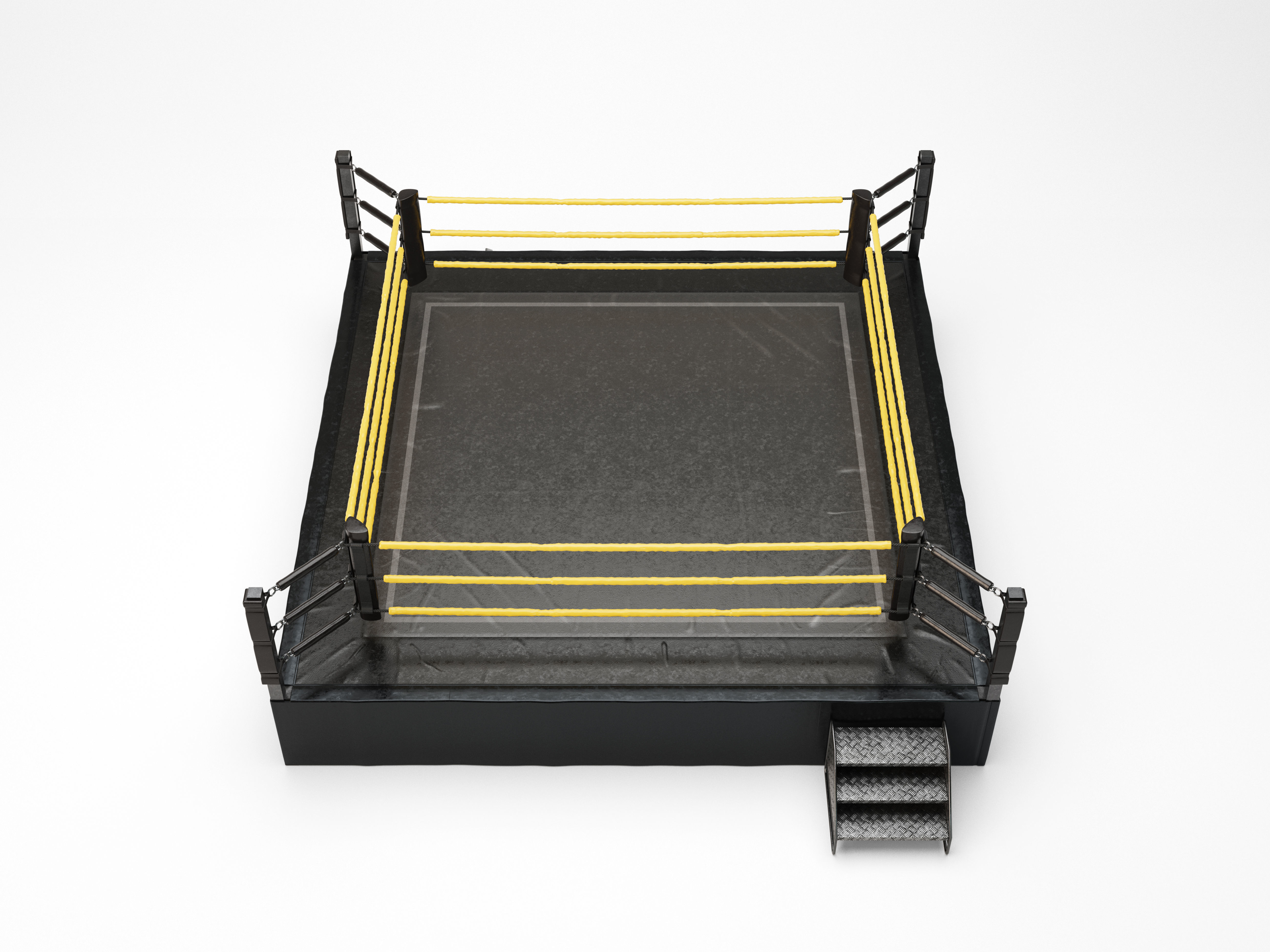 Wrestling Ring REGULATION SIZE 3D model | CGTrader