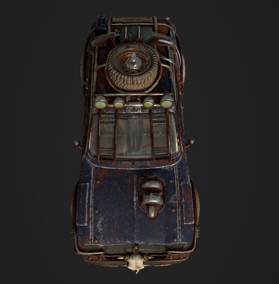 3D model Mad Max Vehicle post apocalyptic car VR / AR / low-poly | CGTrader