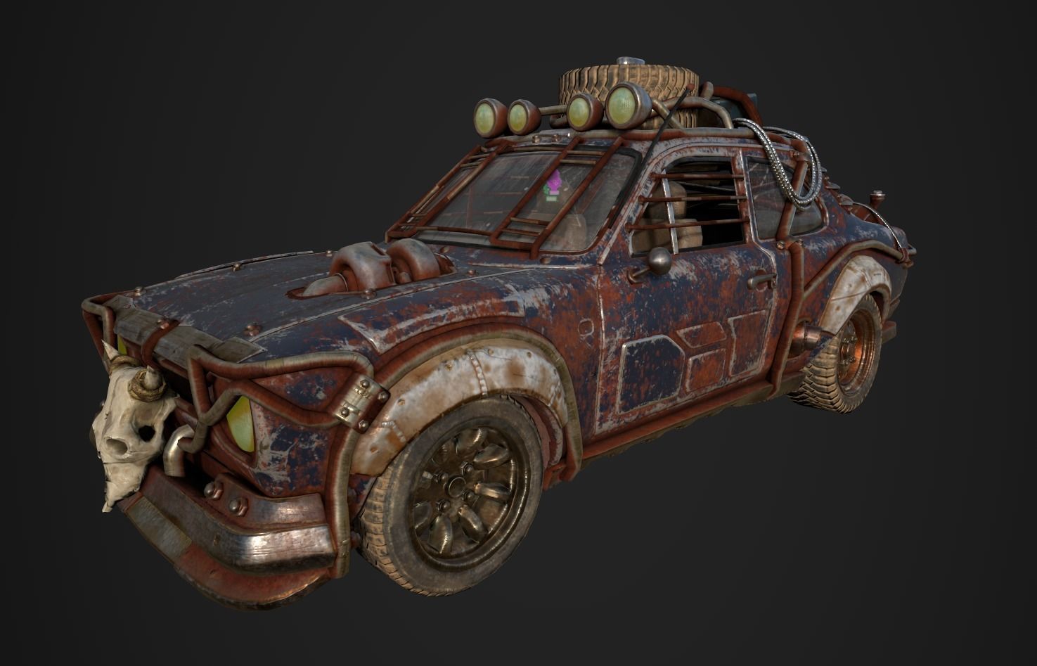 3D model Mad Max Vehicle post apocalyptic car VR / AR / low-poly | CGTrader