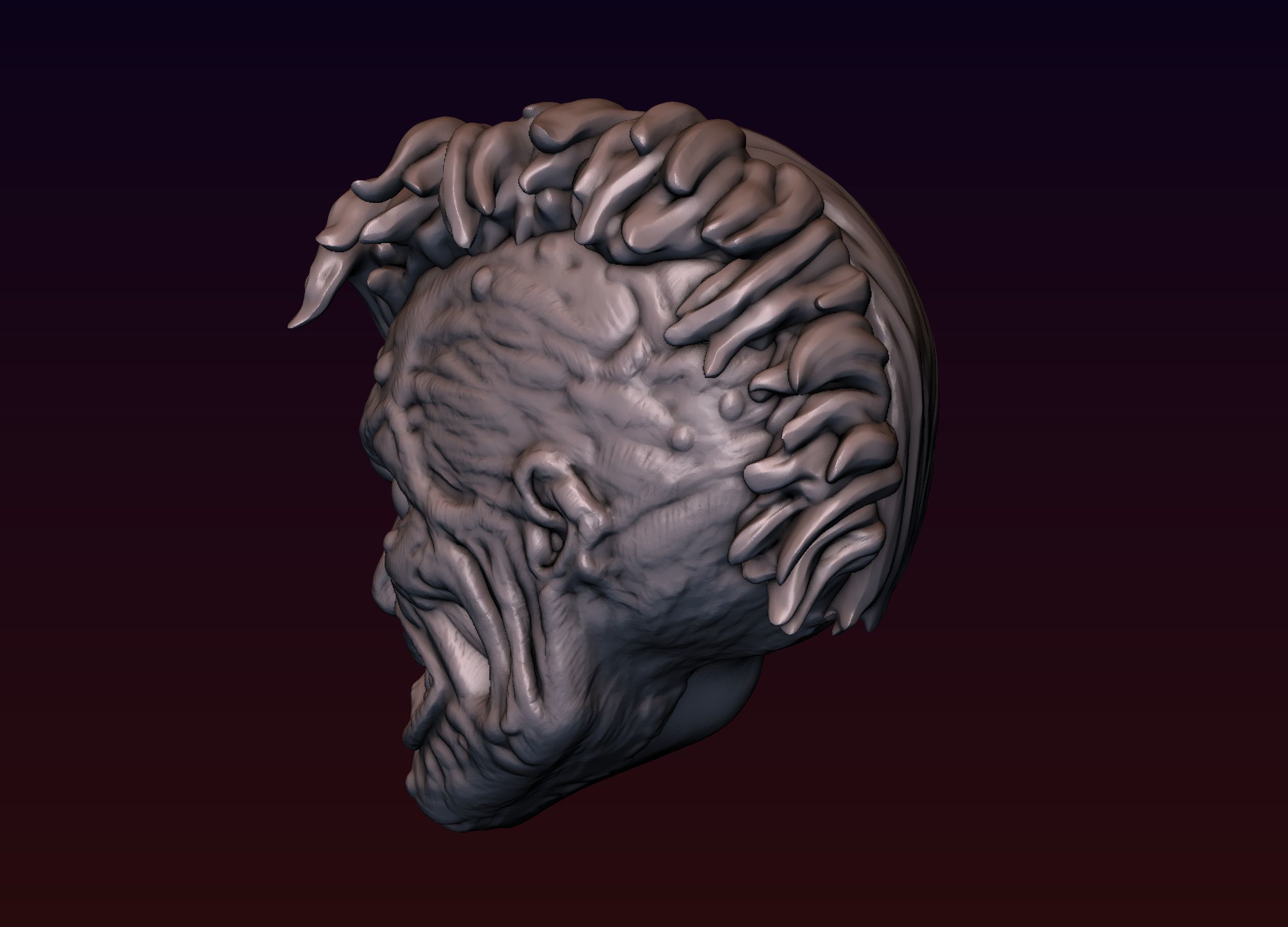 Two-Face skull 3D model 3D printable | CGTrader