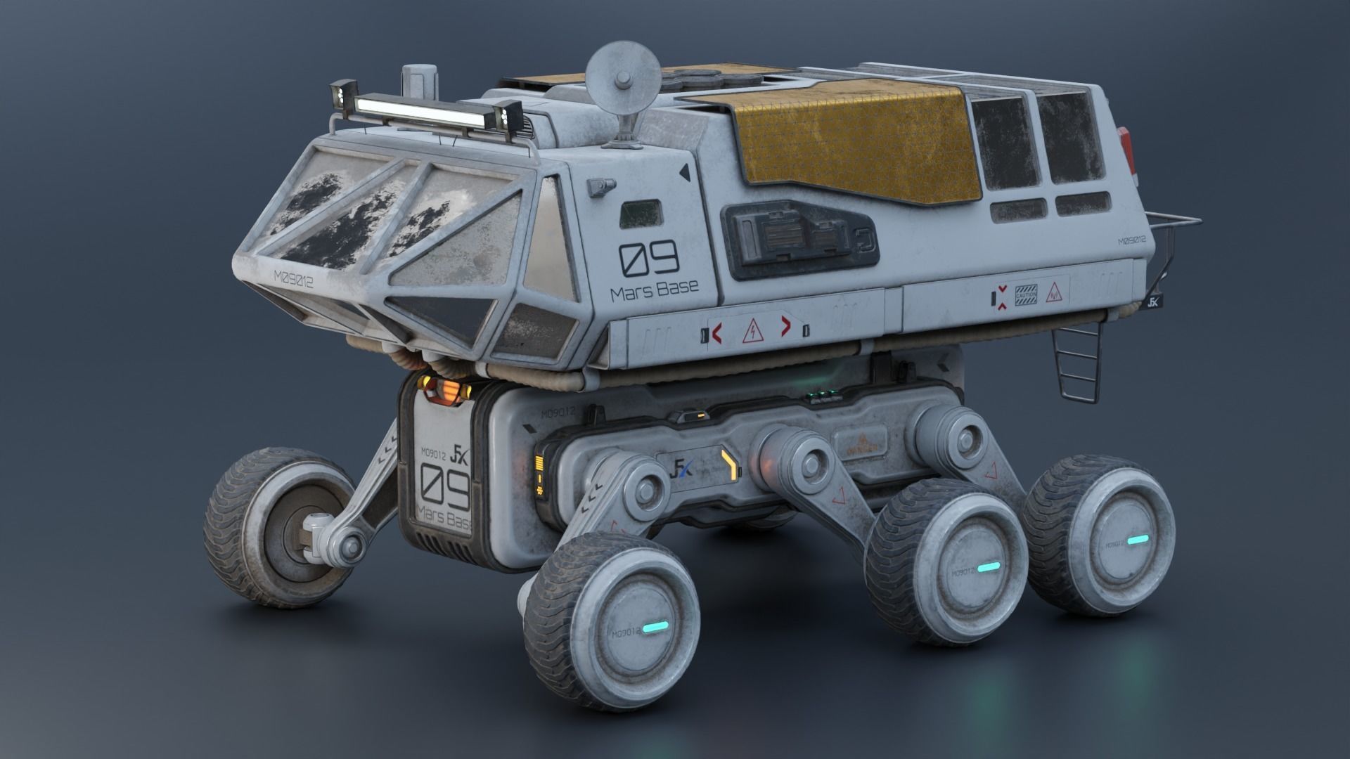 Pbr-Mars Rovers Series - Exploration Vehicles 3D model rigged | CGTrader
