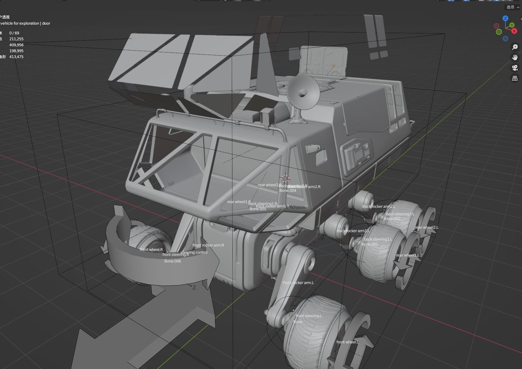 Pbr-Mars Rovers Series - Exploration Vehicles 3D model rigged | CGTrader