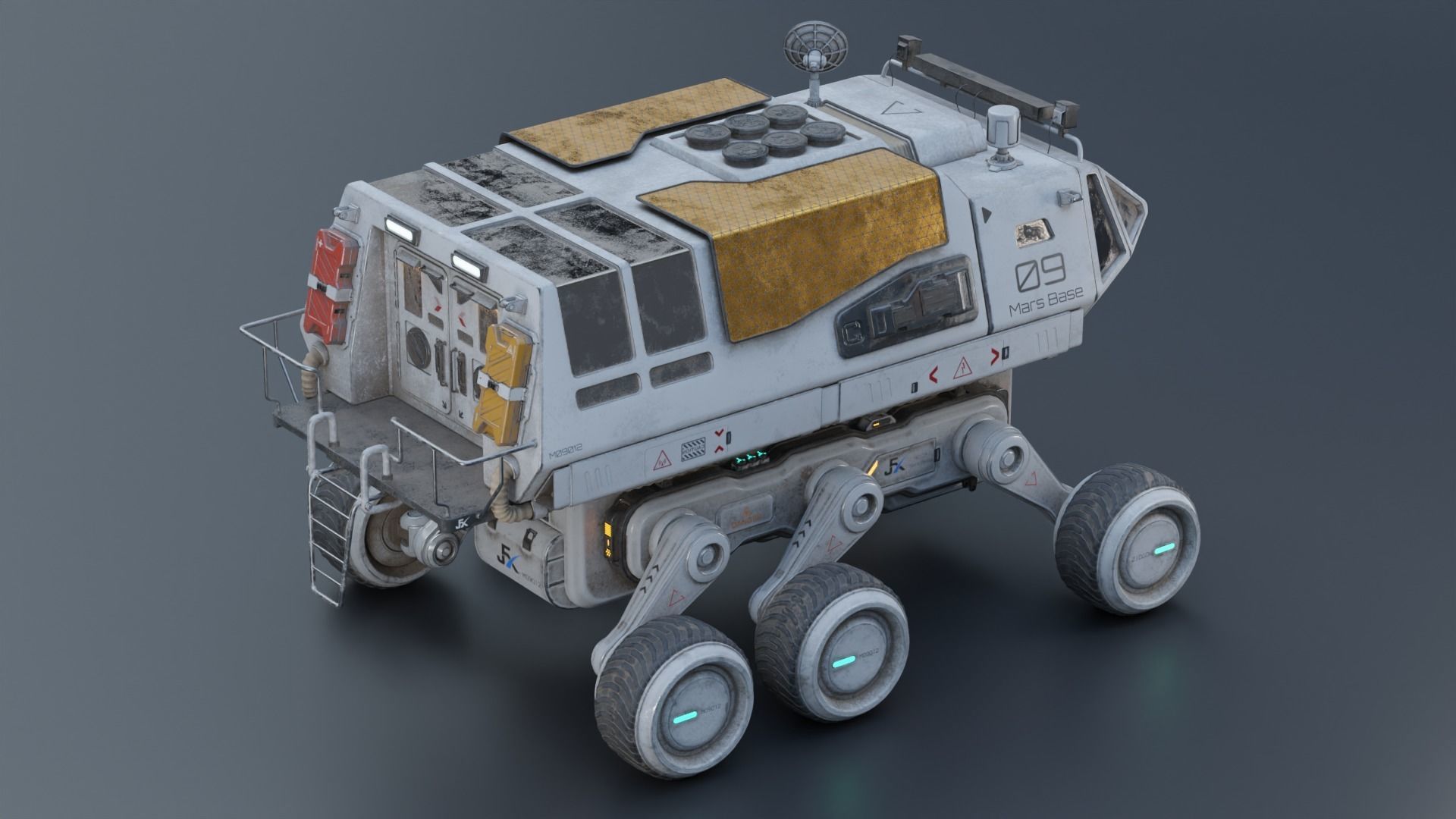 Pbr-Mars Rovers Series - Exploration Vehicles 3D model rigged | CGTrader